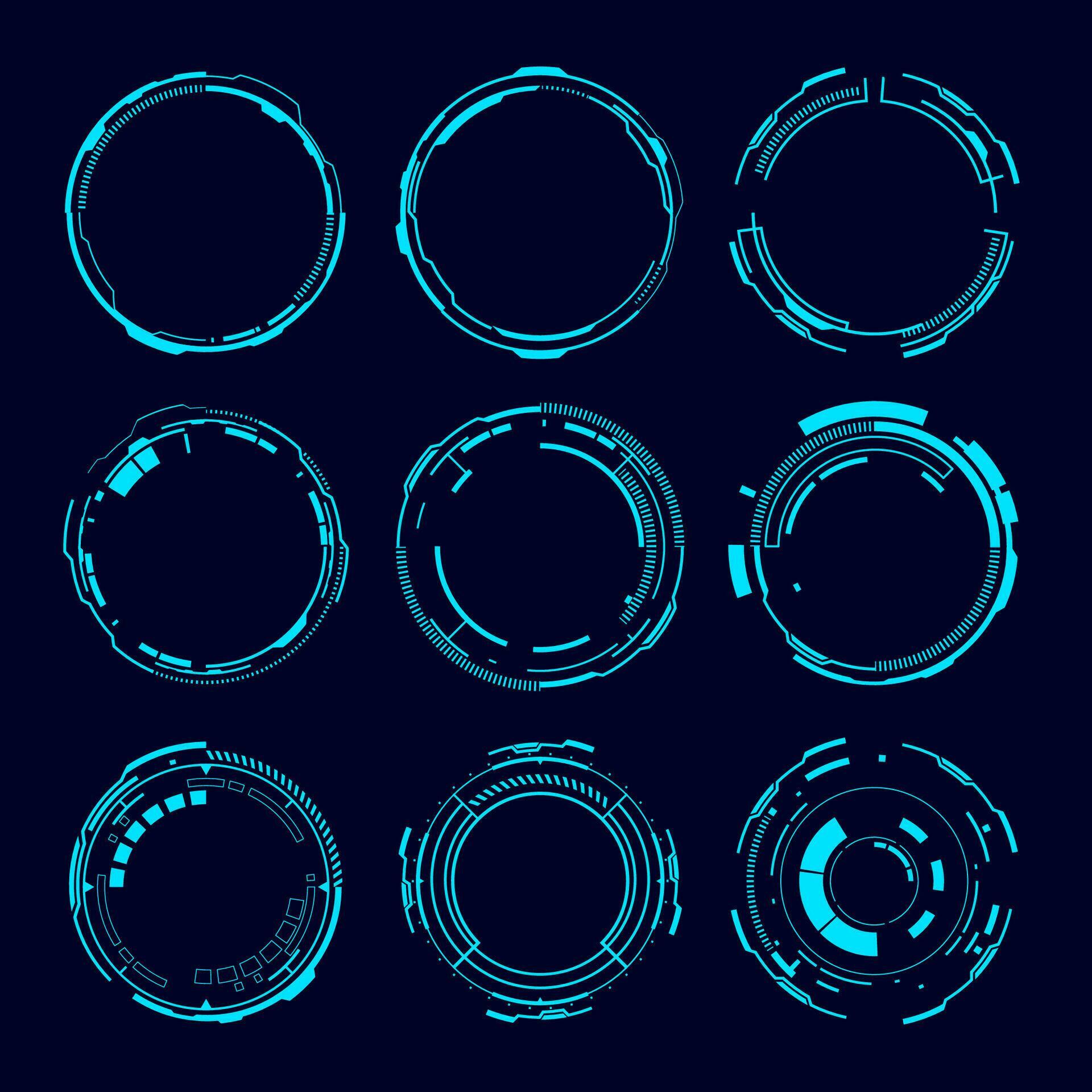 Vector technology futuristic circle element. HUD focus sci-fi circular design. 25435981 Vector ...