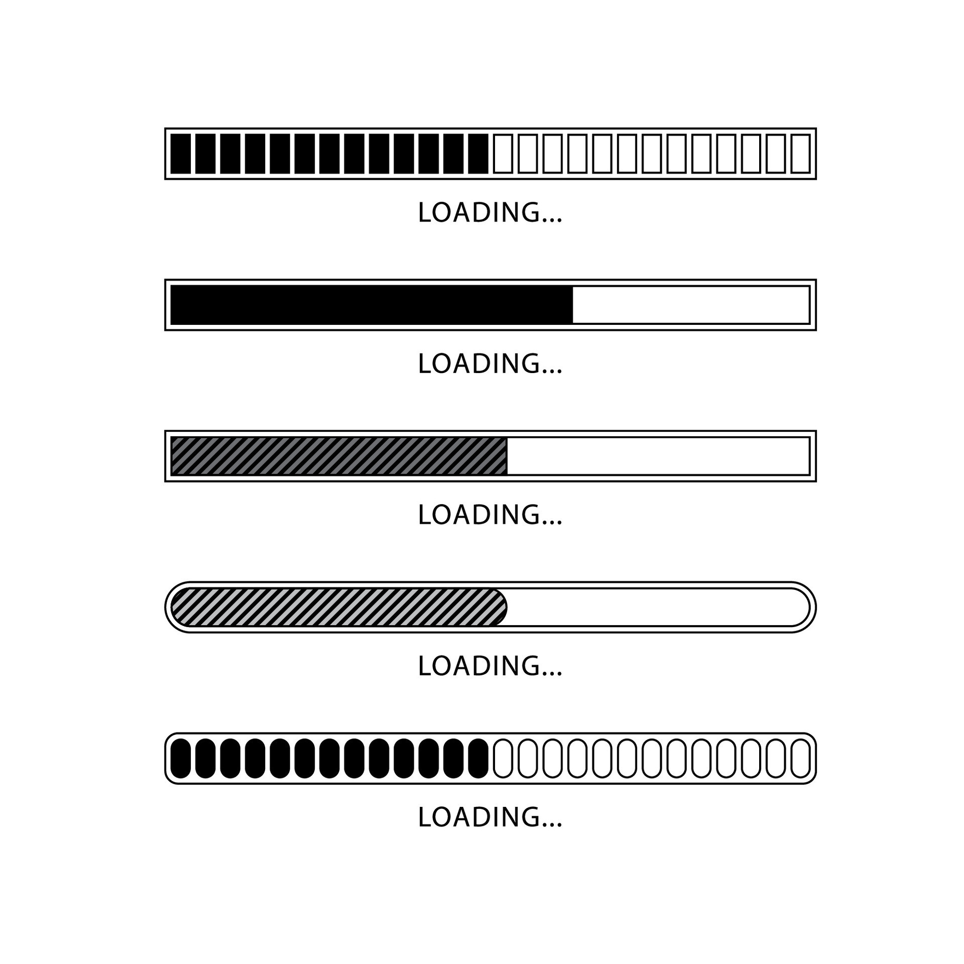 Vector set of loading progress icon. 25435988 Vector Art at Vecteezy