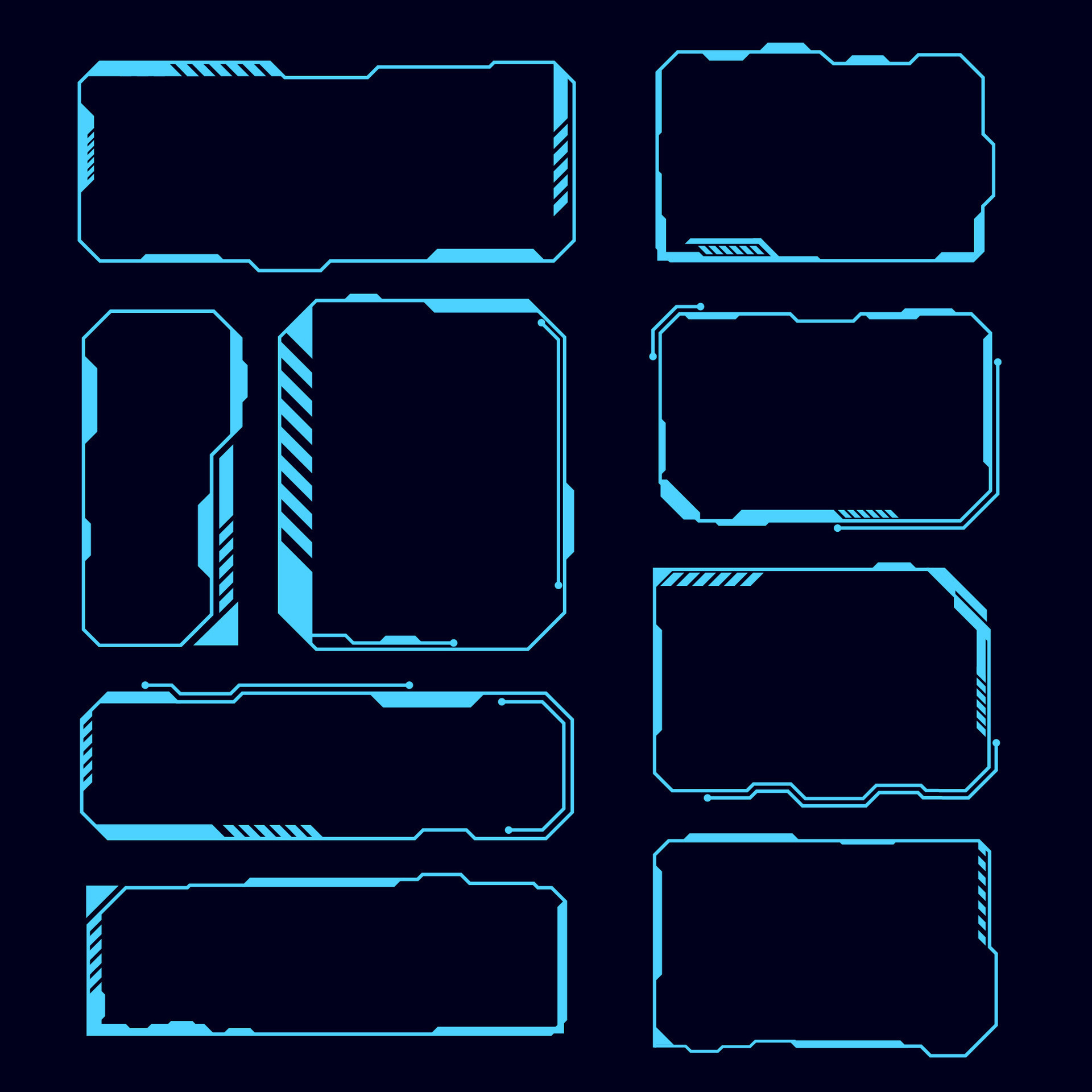 Vector Hud Frame Tech Futuristic Interface Ui Element 25435991 Vector Art At Vecteezy