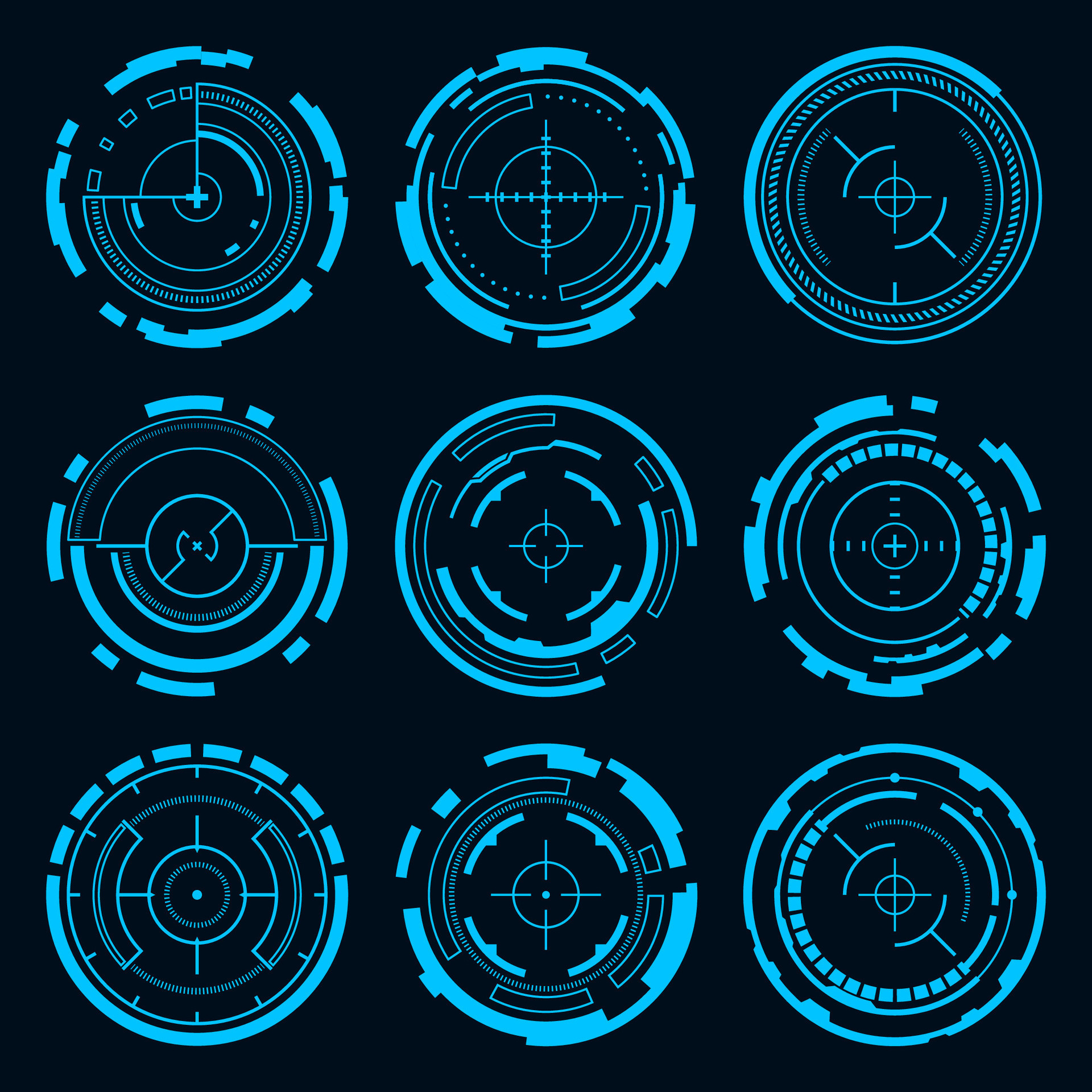Vector HUD futuristic frame technology circle. Technology Hi-tech ...