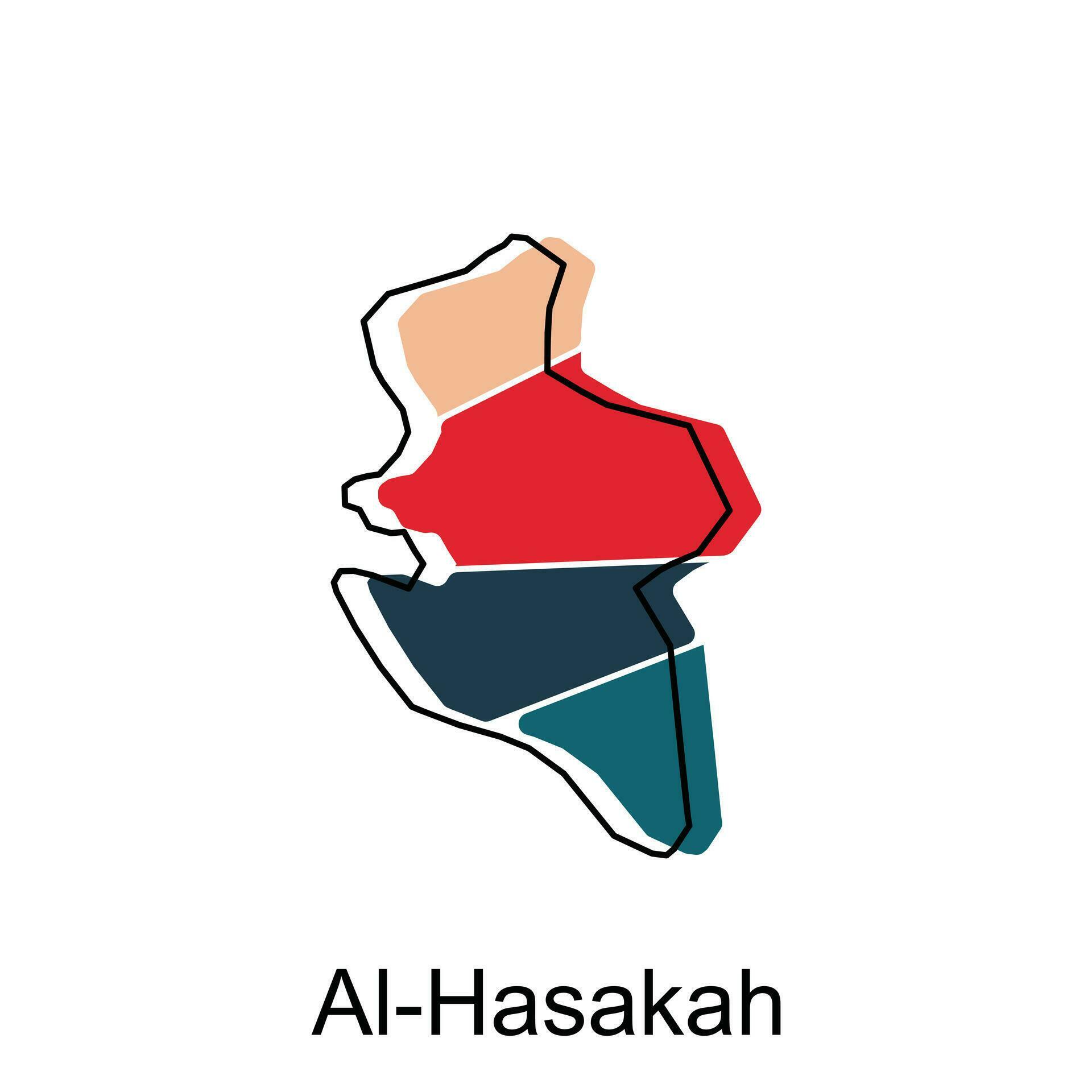 Al Hasakah map vector, map of Syria High-detail border map, illustration design template ...