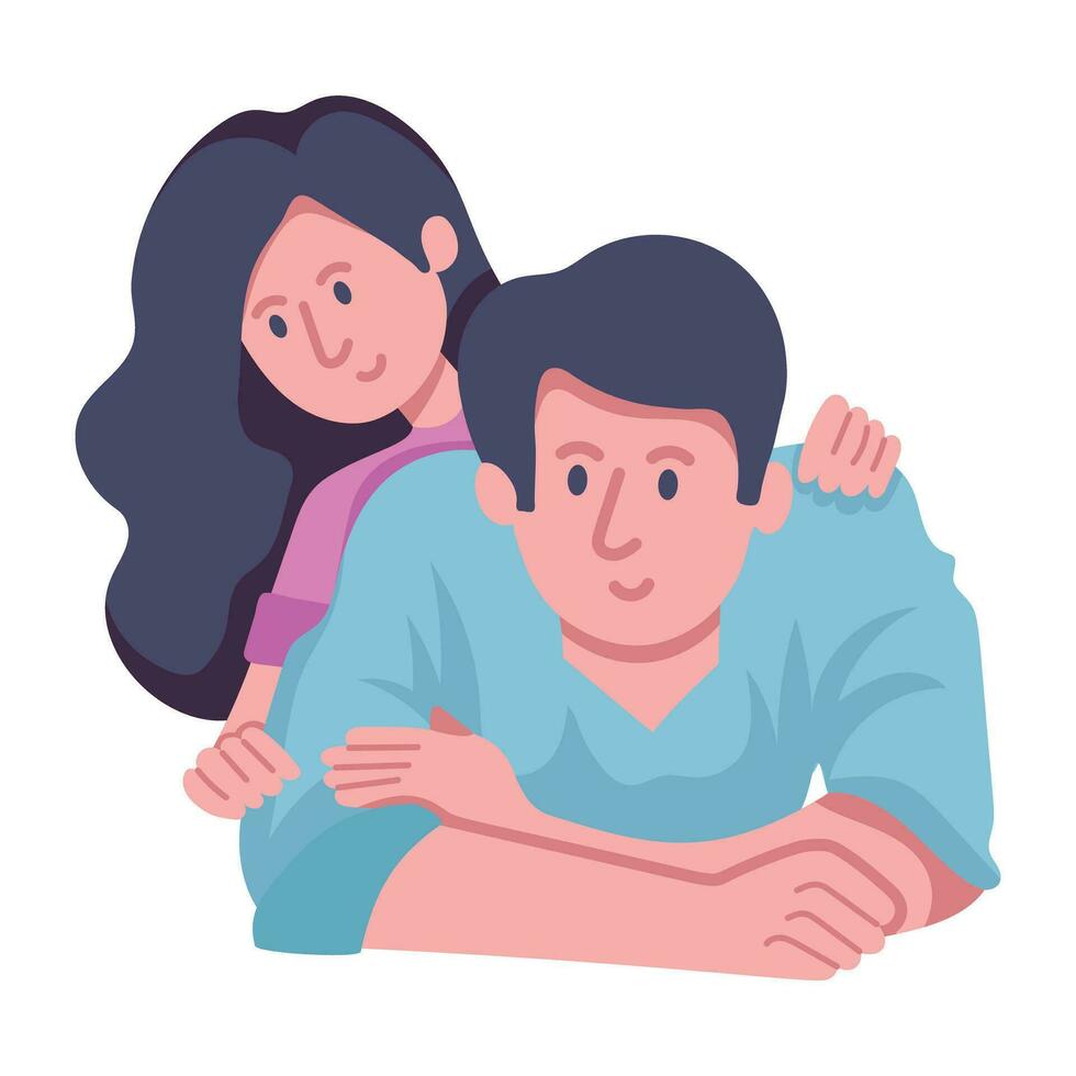 Trendy Happy Couple 25438685 Vector Art At Vecteezy
