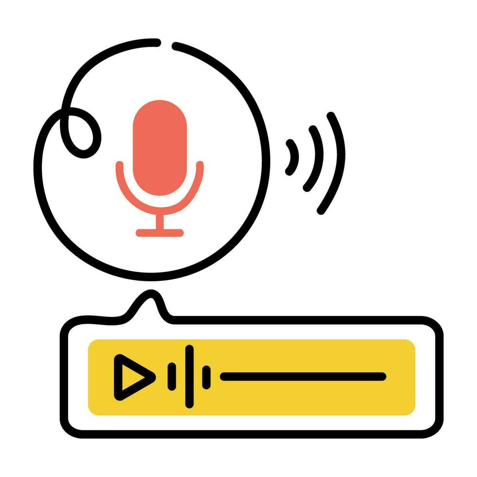 Trendy Voice Message 25439694 Vector Art at Vecteezy