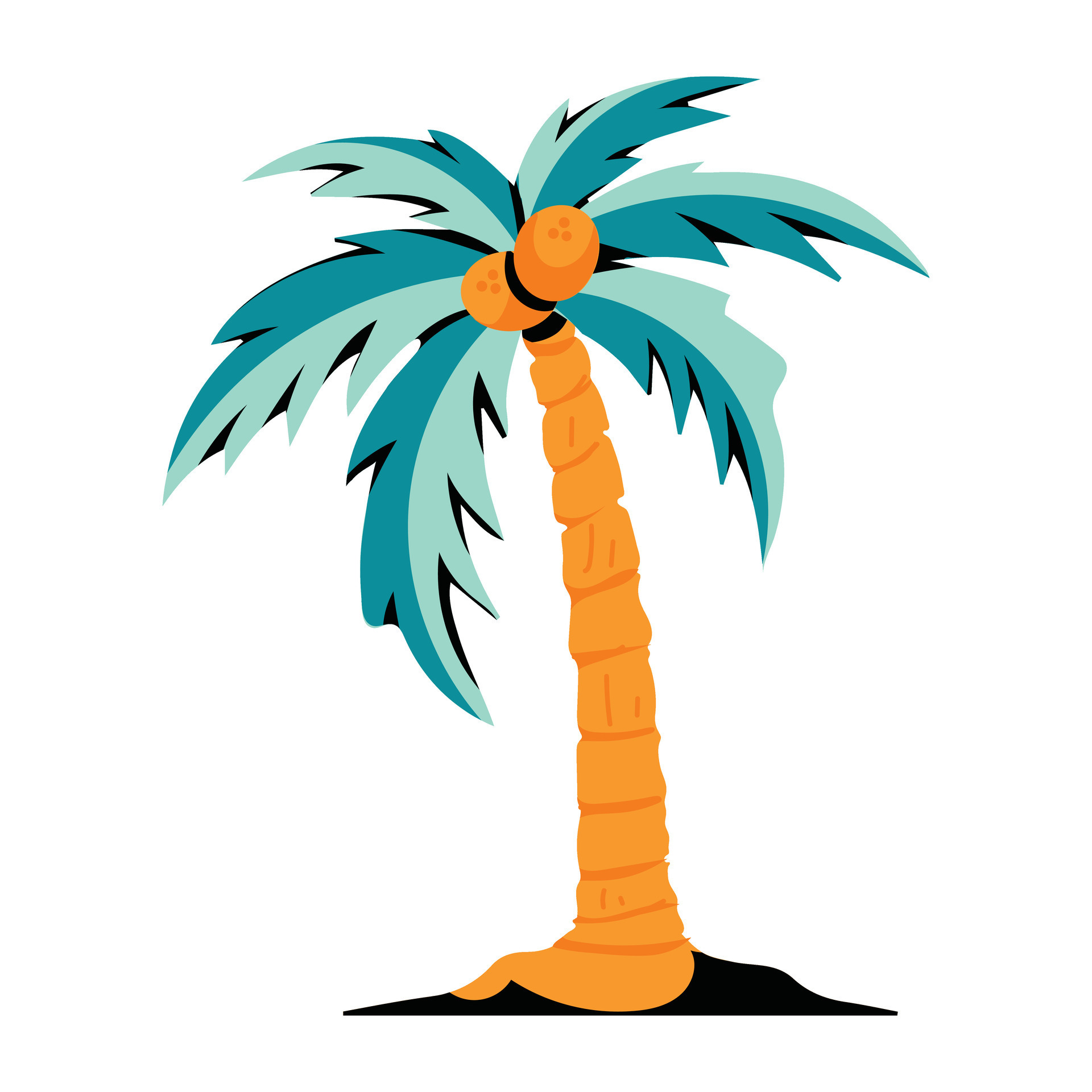 Trendy Palm Tree 25439889 Vector Art at Vecteezy