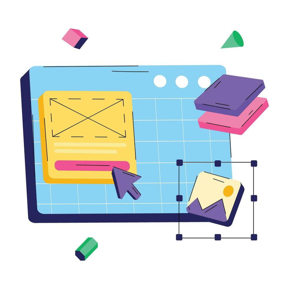 Trendy Web Interface 25439892 Vector Art at Vecteezy