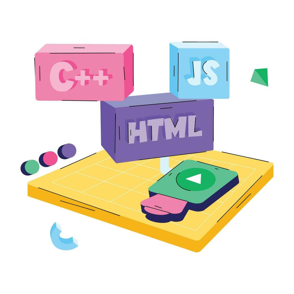 Trendy Programming Languages 25440026 Vector Art at Vecteezy