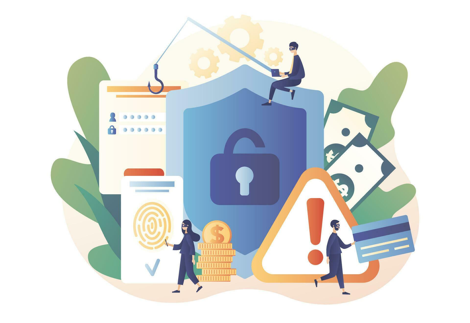 Internet Hacker Attack And Personal Data Security Concept Data Protection Tiny Anonymous