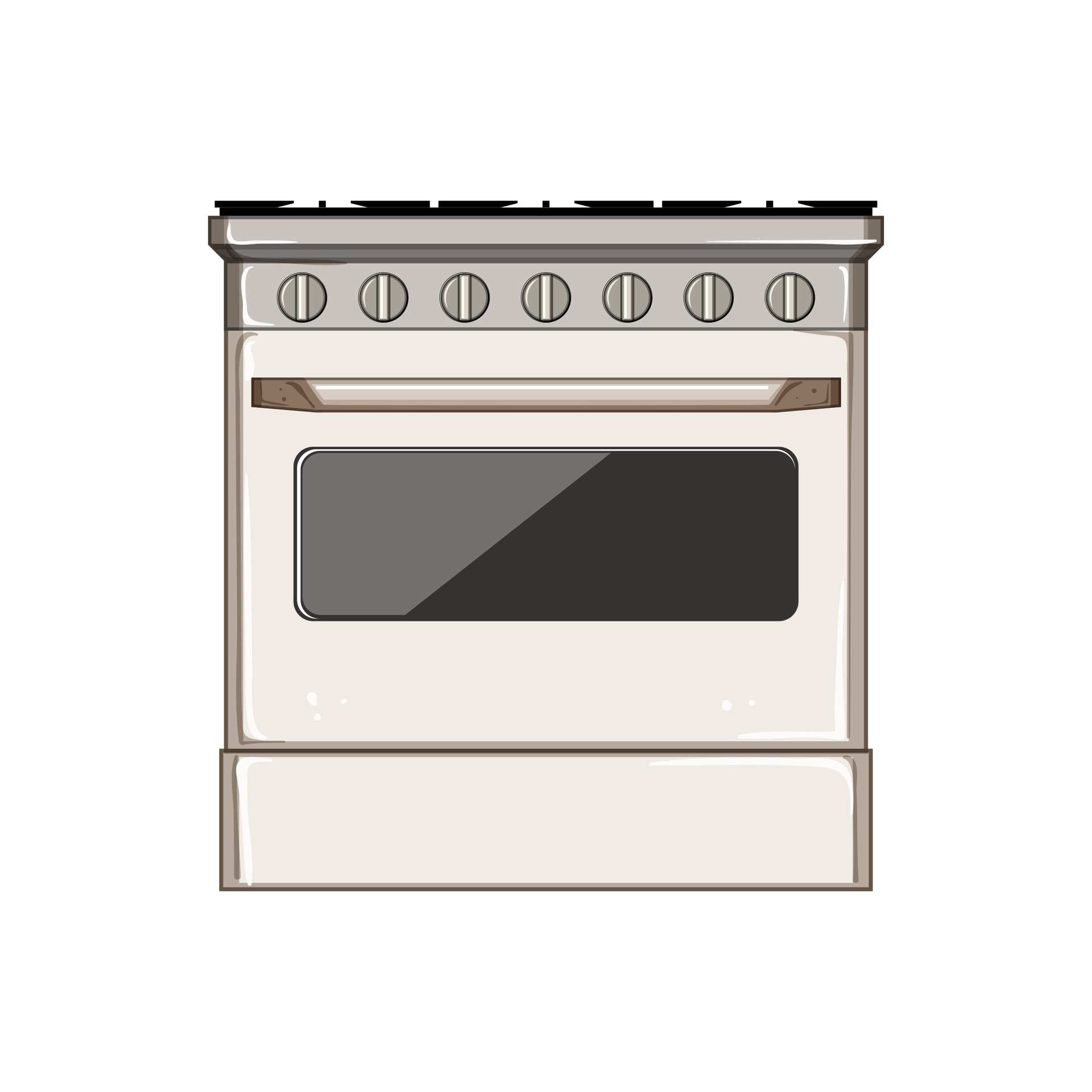 Clean Kitchen Stove Cartoon Vector Illustration 25441782 Vector Art At