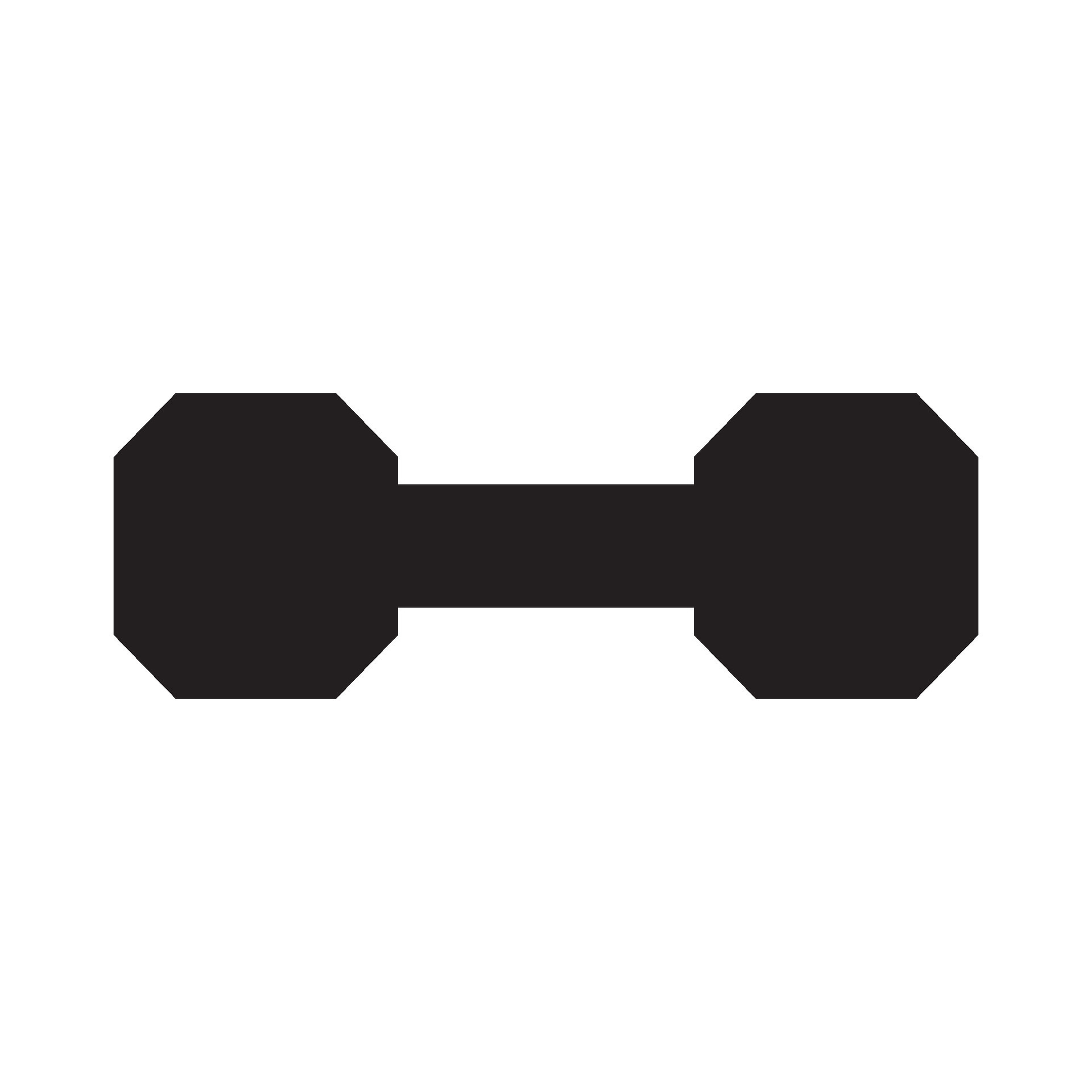 dumbbell icon vector 25442303 Vector Art at Vecteezy