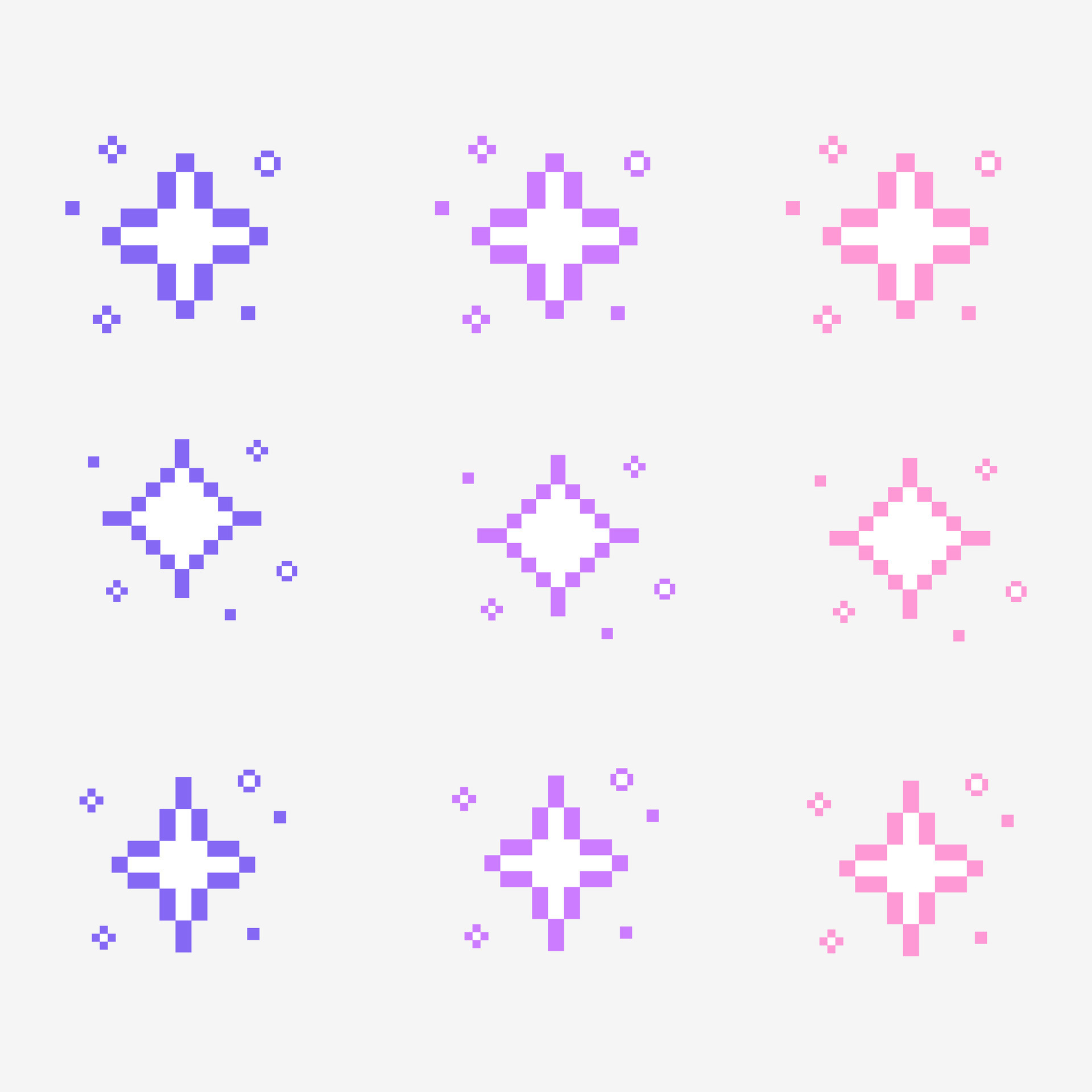 Adorable Sparkling Pixel Art Sparkling Pixel Set Vector Sparkling Pixel Set 25442368 Vector