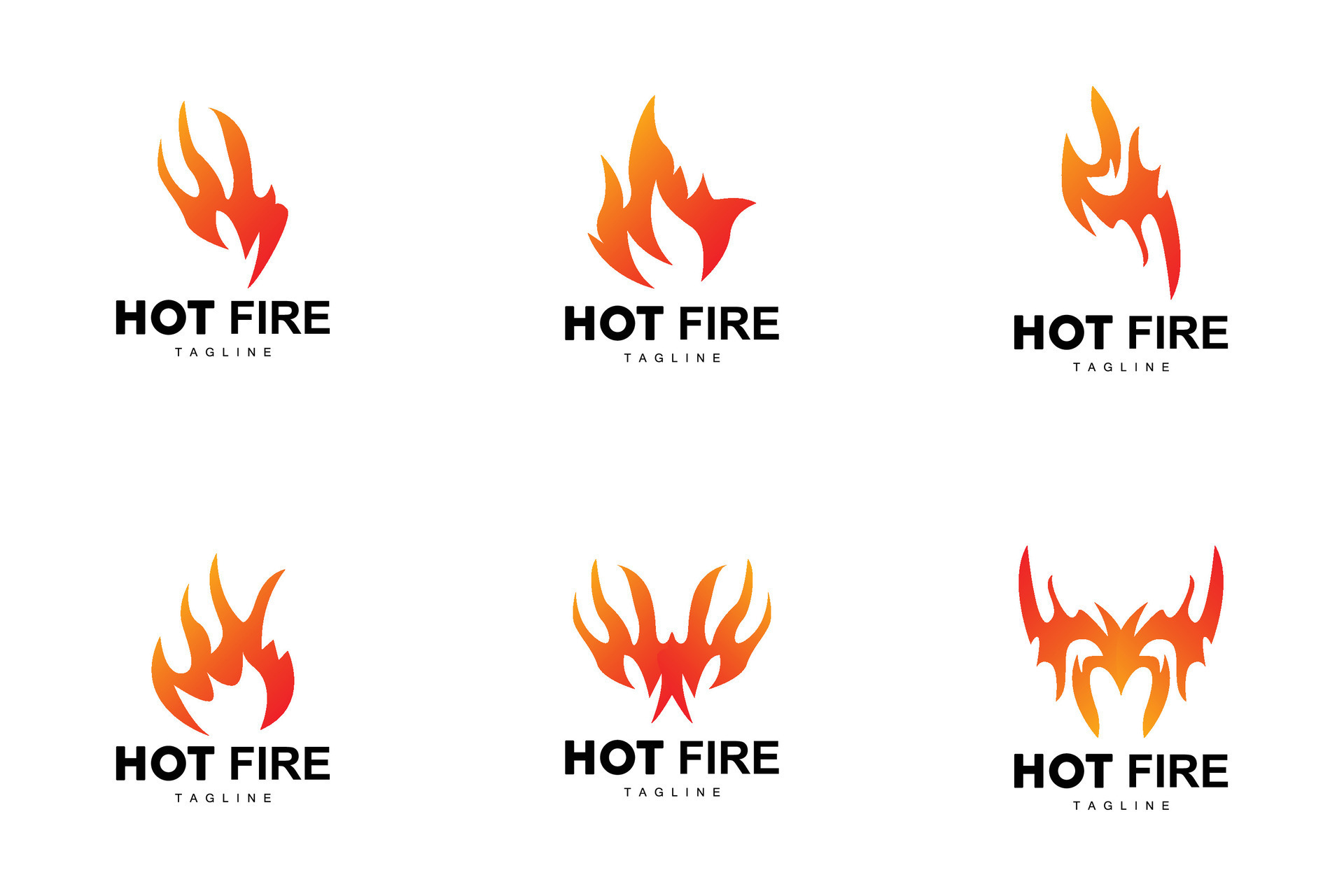 Fire Logo, Burning Hot Flame Vector, Simple Design Template Illustration 25444369 Vector Art at ...