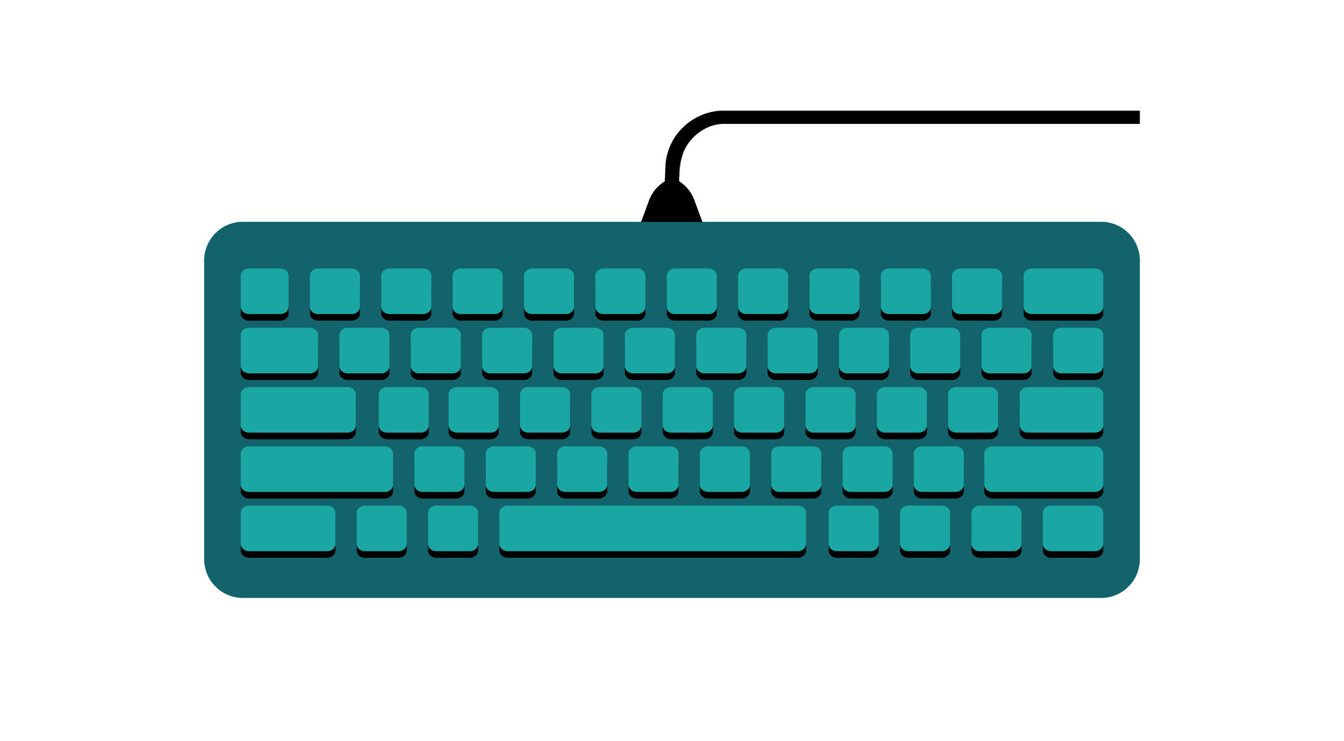Keyboard Computer Equipment Cartoon Style Vector Illustration 25444966