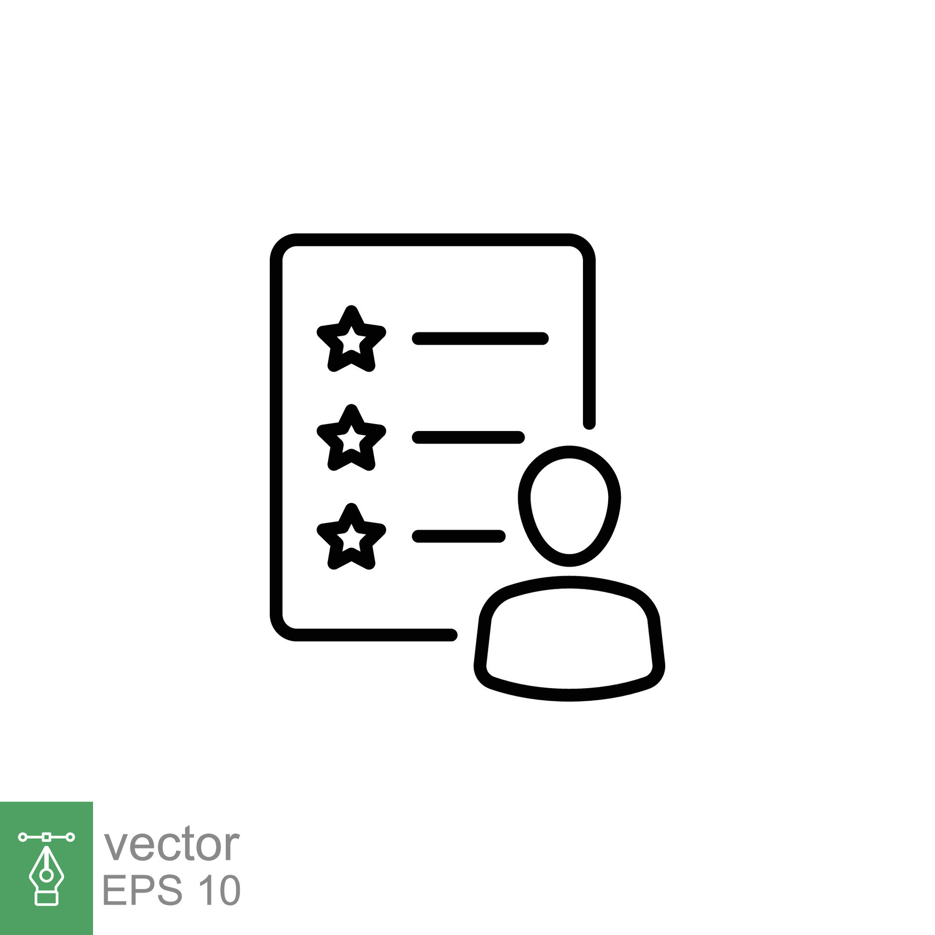 Customer review icon. Simple outline style. Customer, team, people ... Customer review icon. Simple outline style. Customer, team, people ...