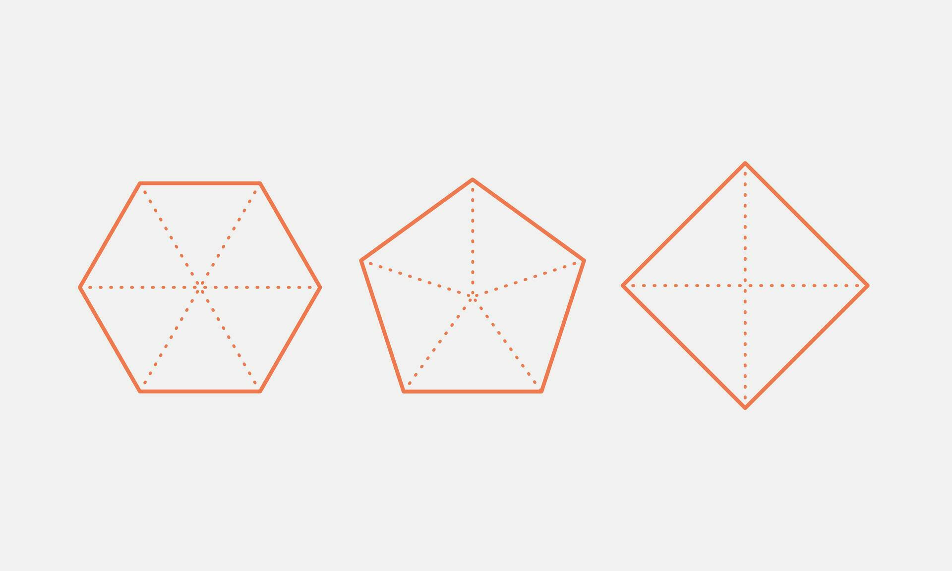 Basic radar chart line icon set. Diagram for analysis. Pentagon, hexagon, square infographic ...