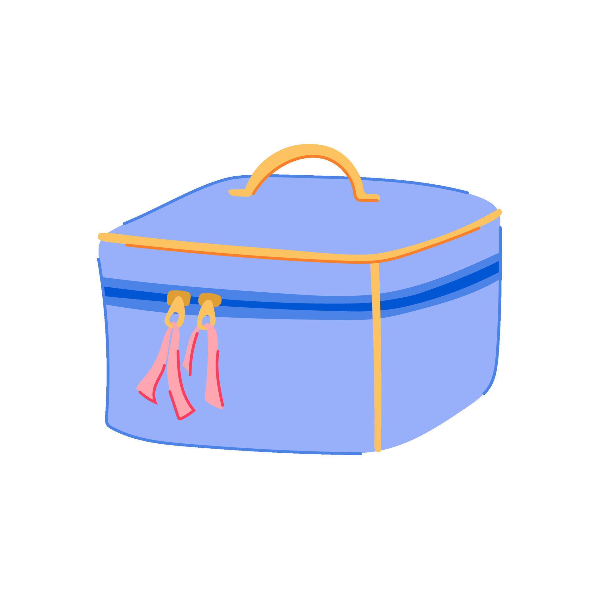 Zipper Cosmetic Pouch Cartoon Vector Illustration 25446873 Vector Art