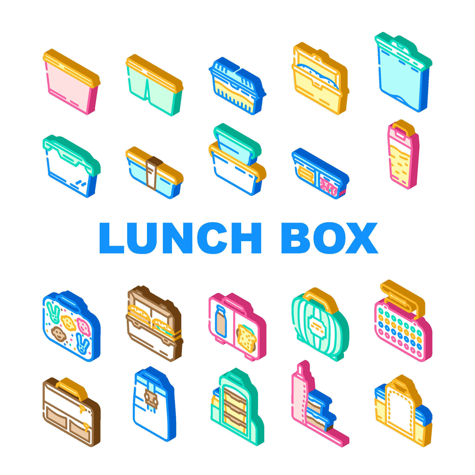 lunch school food box lunchbox icons set vector 25447274 Vector Art at ... lunch school food box lunchbox icons set vector 25447274 Vector Art at ...