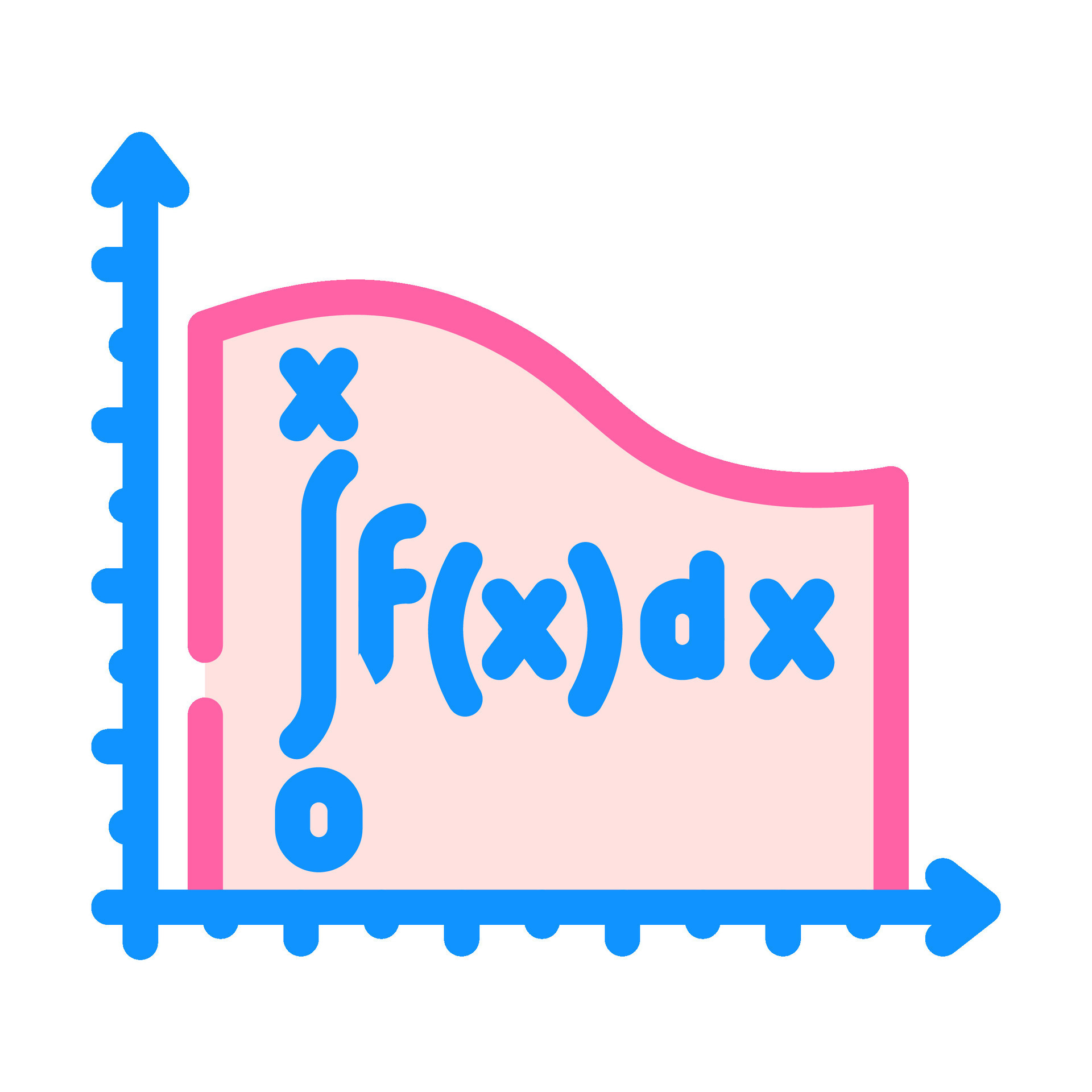 Integral Math Science Education Color Icon Vector Illustration 25447303