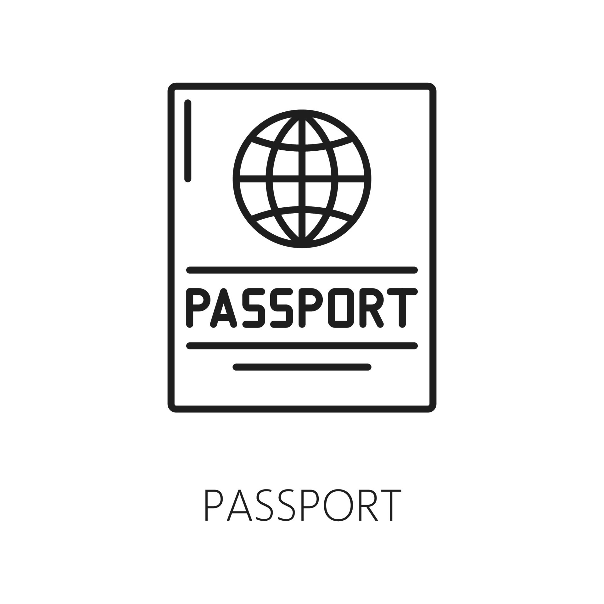 Foreign Passport Line Icon Visa Document Arrival 25448796 Vector Art