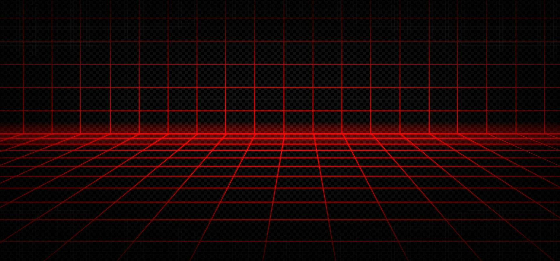Red laser grid cyber newretrowave 3d background 25449608 Vector Art at Vecteezy