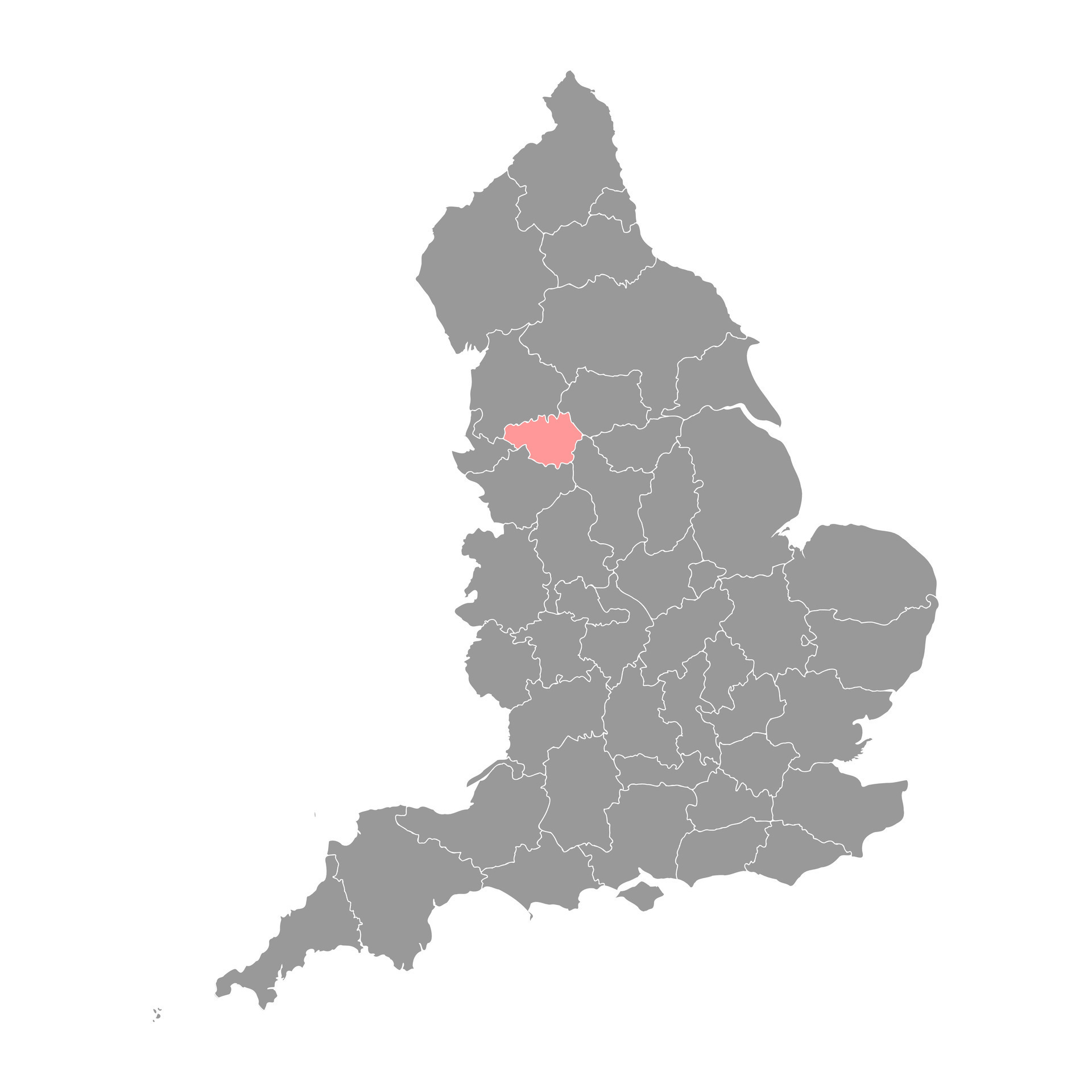 Greater Manchester map, ceremonial county of England. Vector ... Greater Manchester map, ceremonial county of England. Vector ...