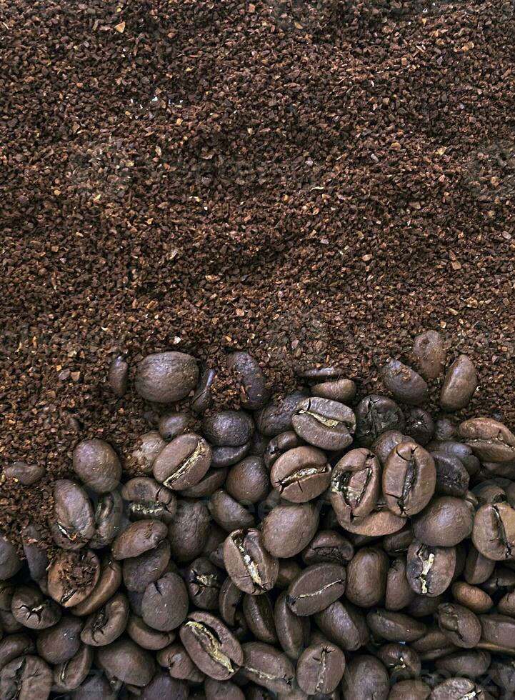 granos de cafe y cafe molido 25454173 Foto de stock en Vecteezy