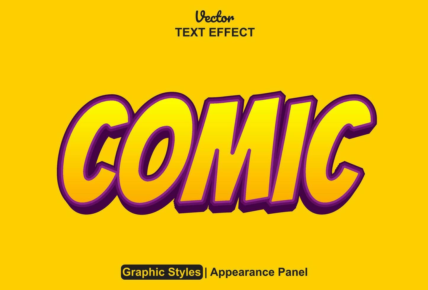 Comic Text Effect With Orange Graphic Style And Editable 25454757