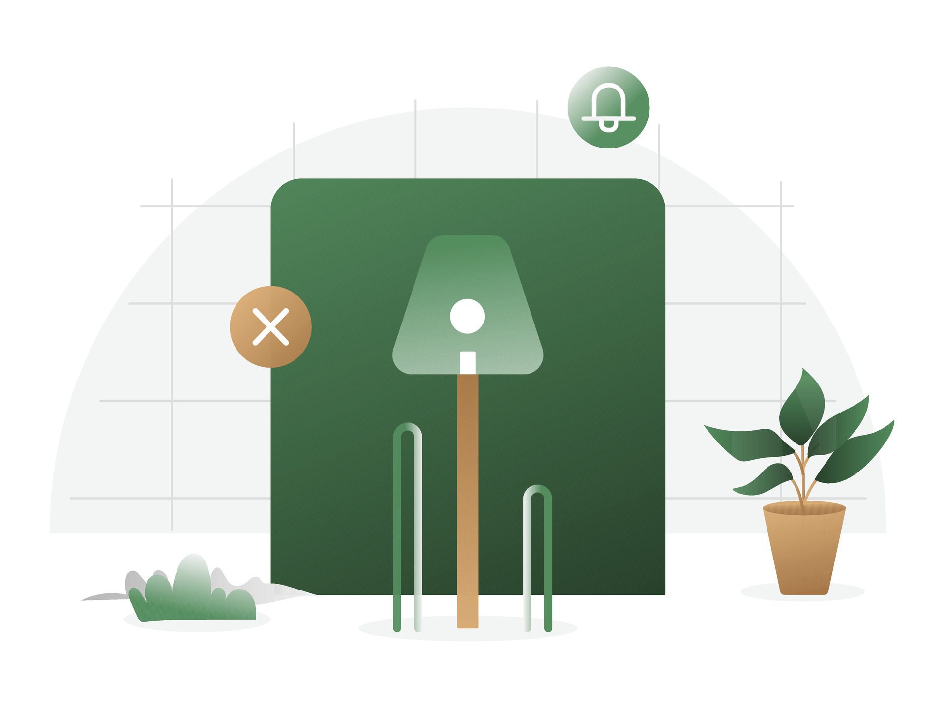 No Notifications Furniture Flat Illustration Suitable For Asset Mobile App And Website Design