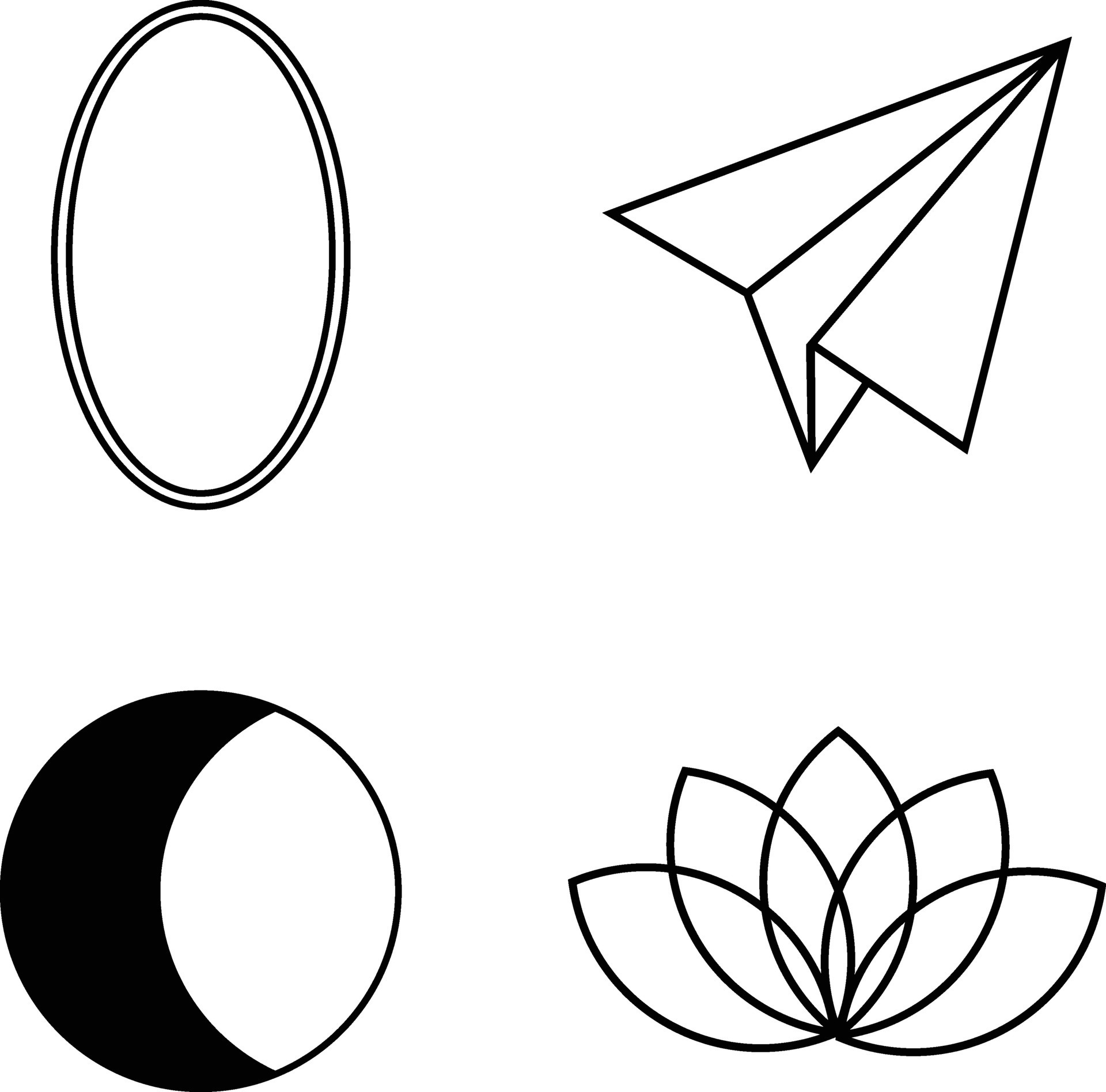 Aesthetic Outline Element Trendy Linear Frames With Stars Geometric