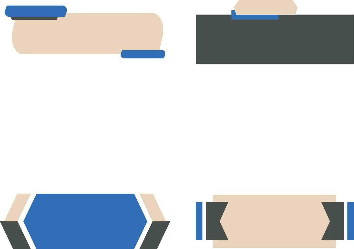 Title Box Shape label, frame, bar, button, tag design element icon set for web and app design ...