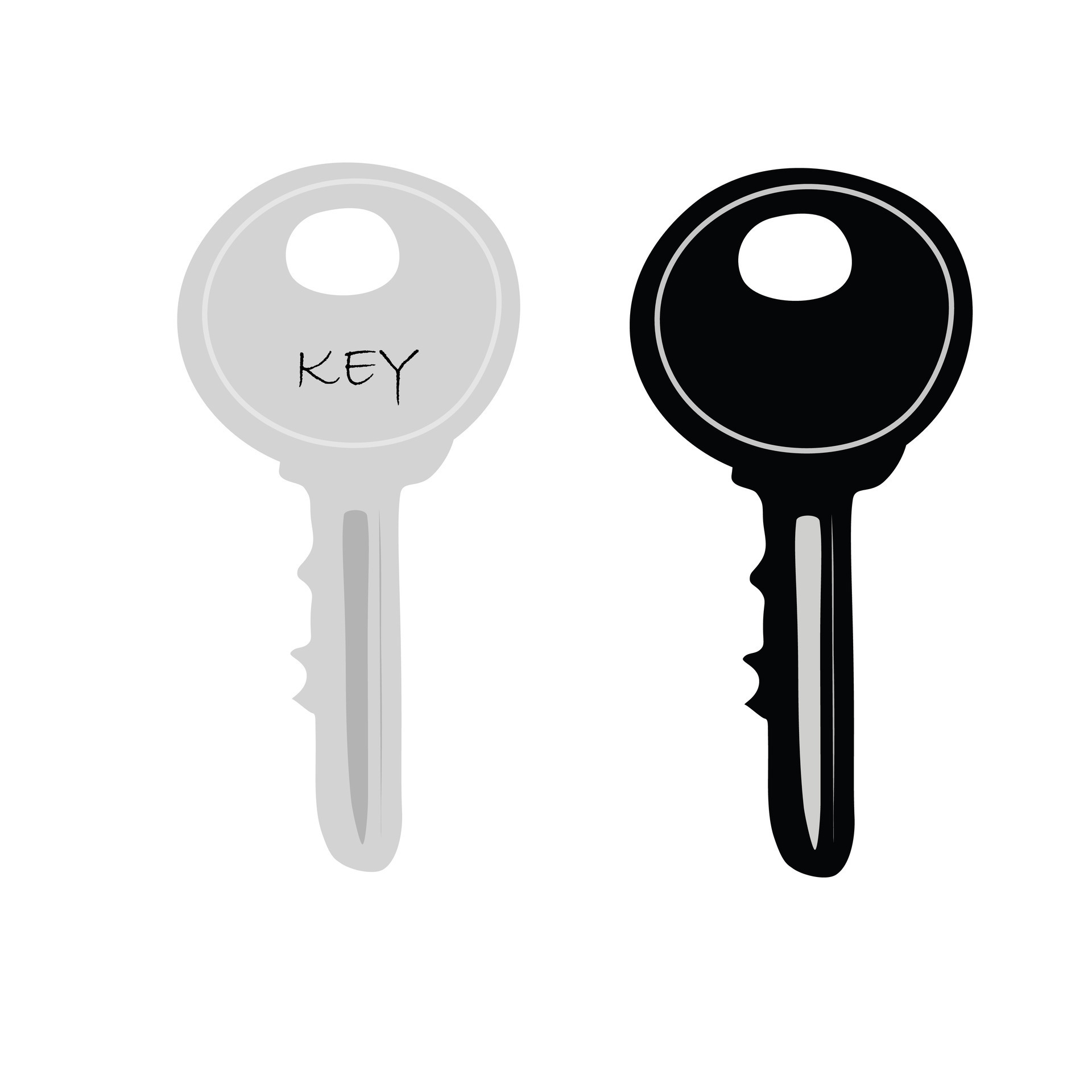 Key vector set. Key icon. Key symbol flat vector isolated on white ...
