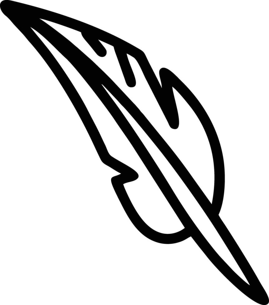 Feather icon symbol isolated vector image. Illustration of the feather ...