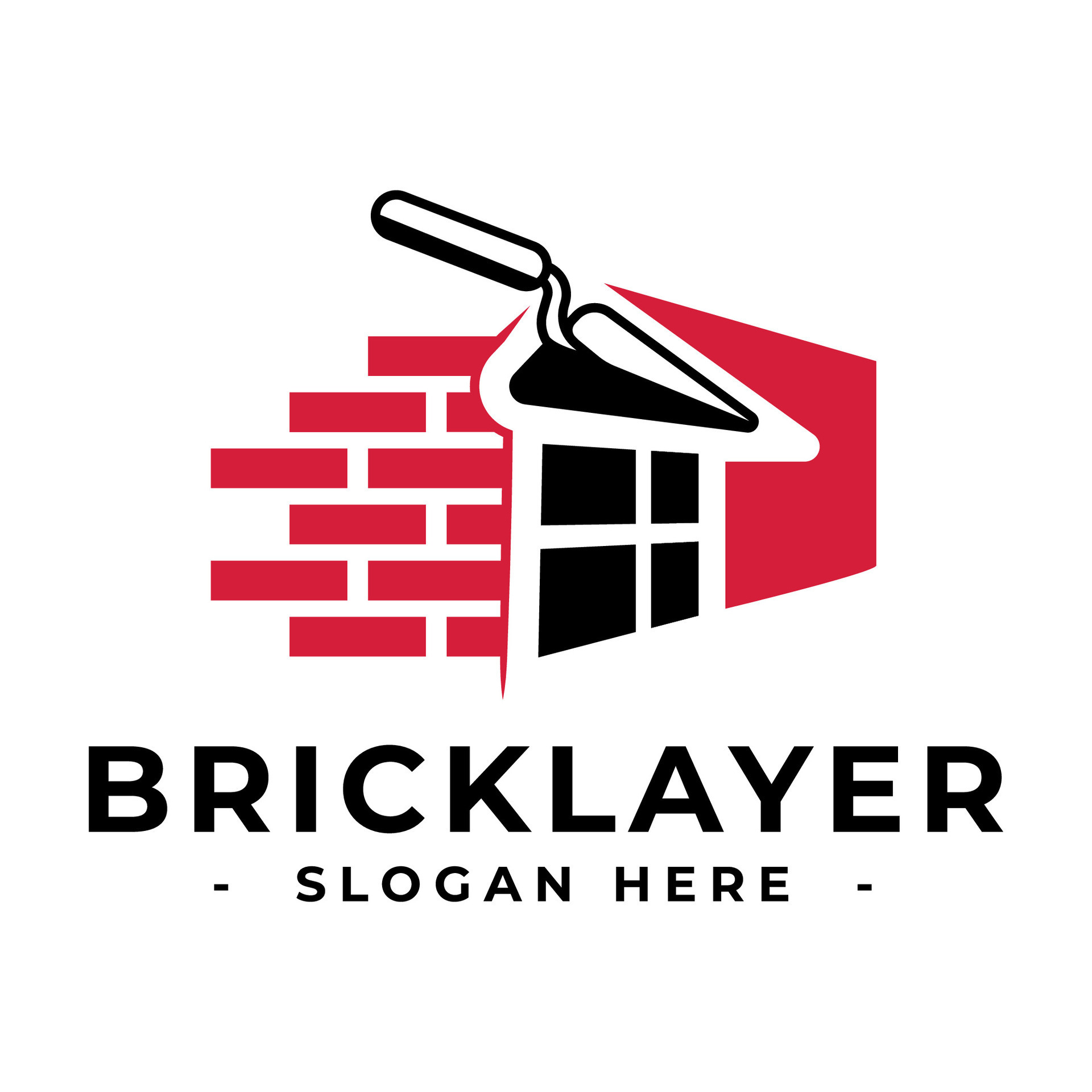 Masonry logo design template. Bricklayer logo vector. Construction logo ... Masonry logo design template. Bricklayer logo vector. Construction logo ...
