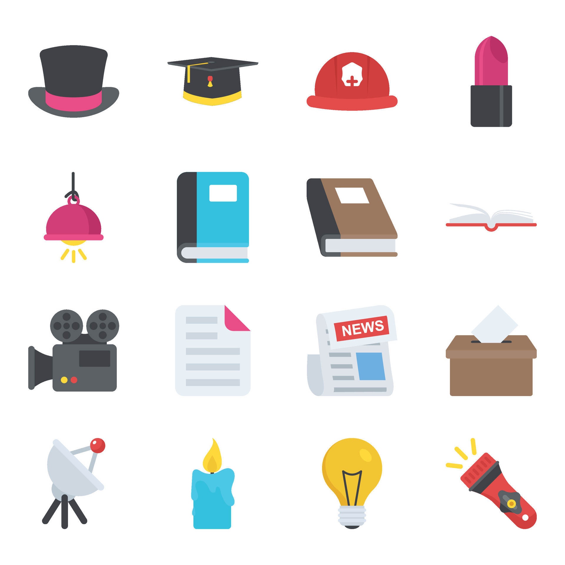 Objects Flat Icons Pack 25461044 Vector Art at Vecteezy