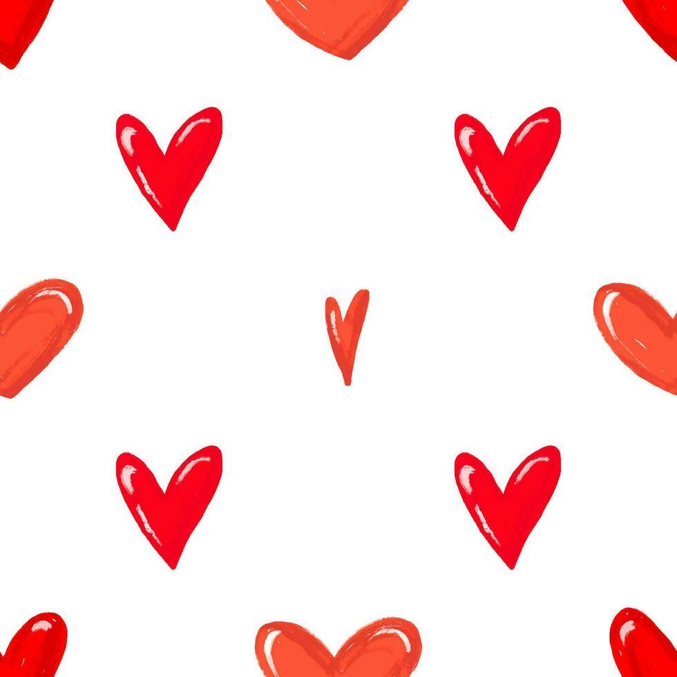 Beautiful Seamless Background With Pink Hearts Valentines Day