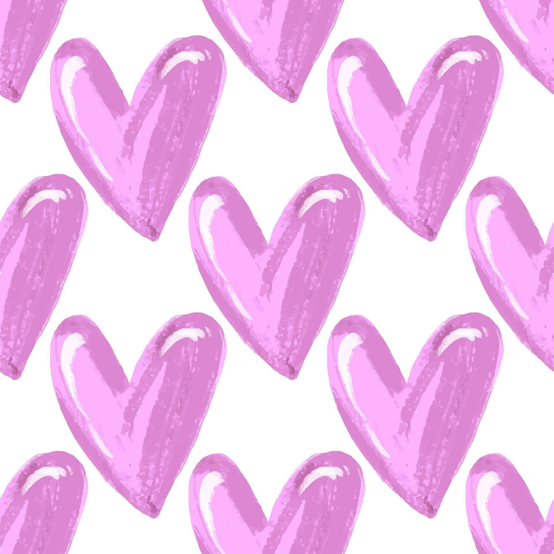 Beautiful Seamless Background With Pink Hearts Valentines Day