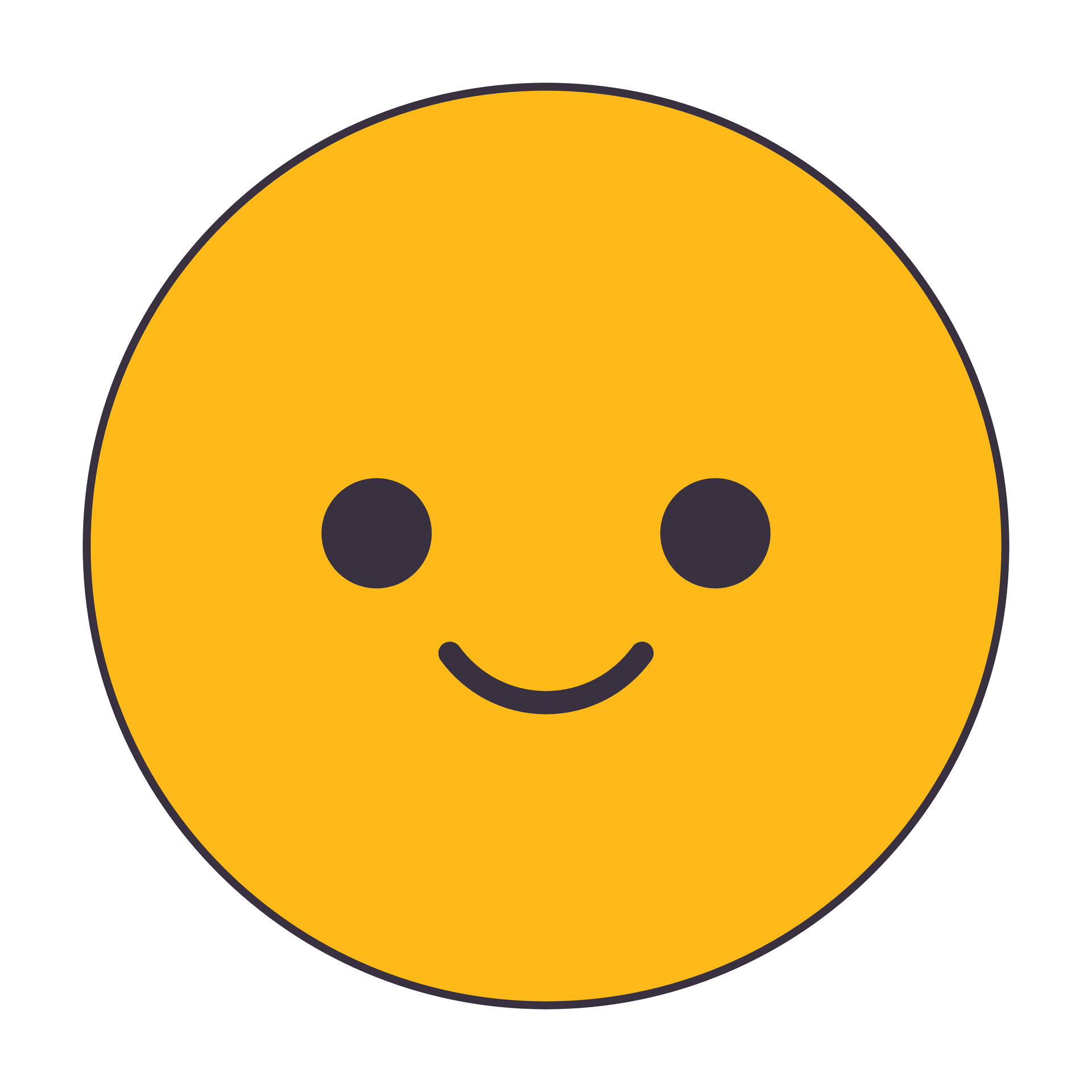 Cute Face Emotion Emoticon Flat Line Color Isolated Vector Object Editable Clip Art Image On