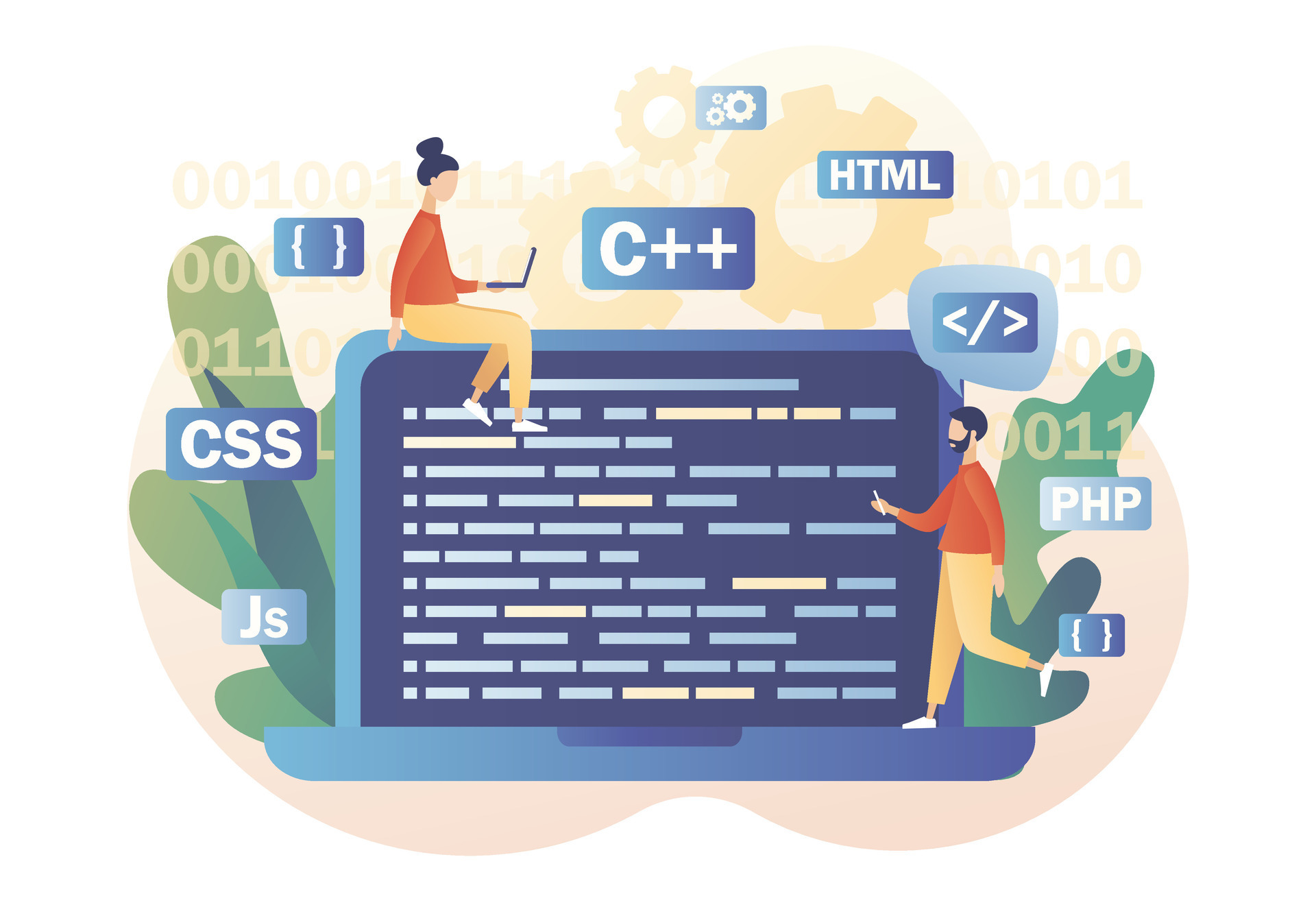 Minúsculo Personas Programador O Desarrollador Crear Código