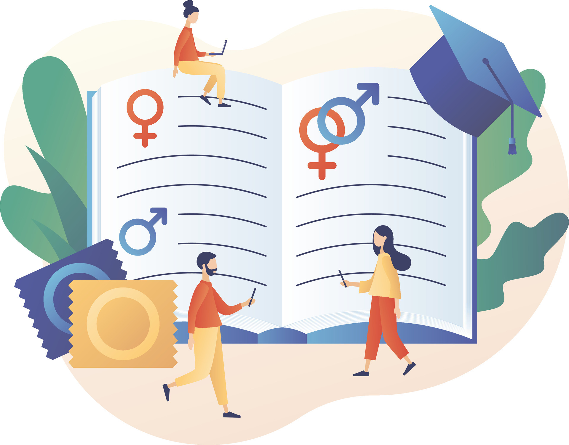Tiny People With Big Book In Sexual Health Lesson Sexual Education