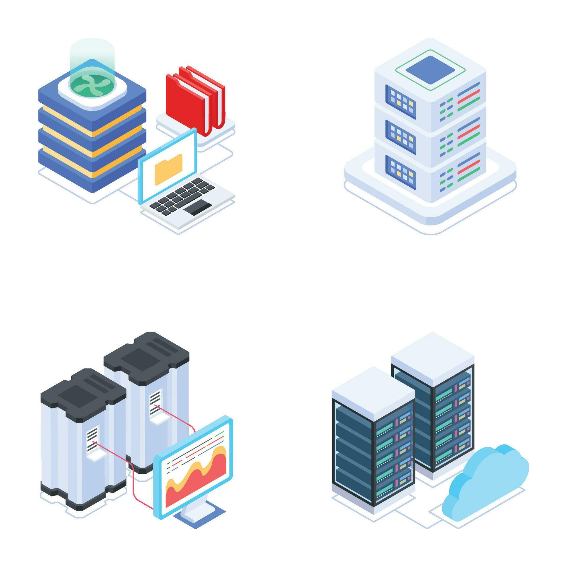 Set of Database Management Isometric Icons 25467014 Vector Art at Vecteezy