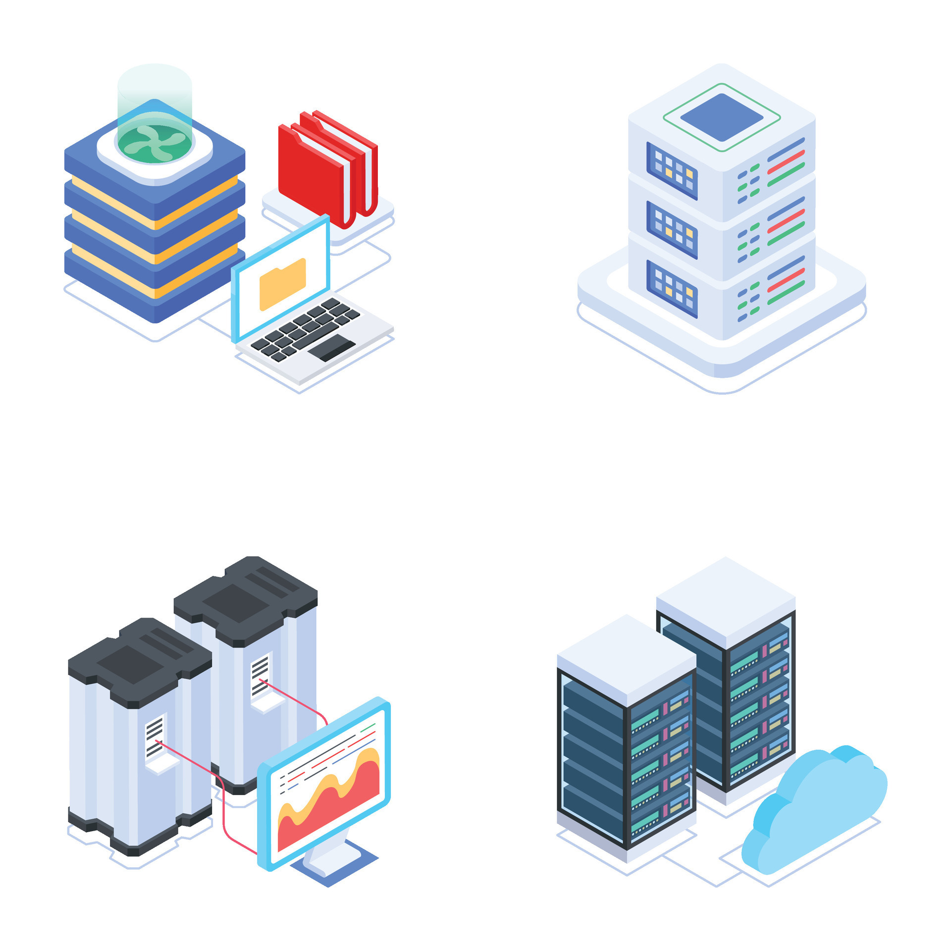 Set of Database Management Isometric Icons 25467014 Vector Art at Vecteezy