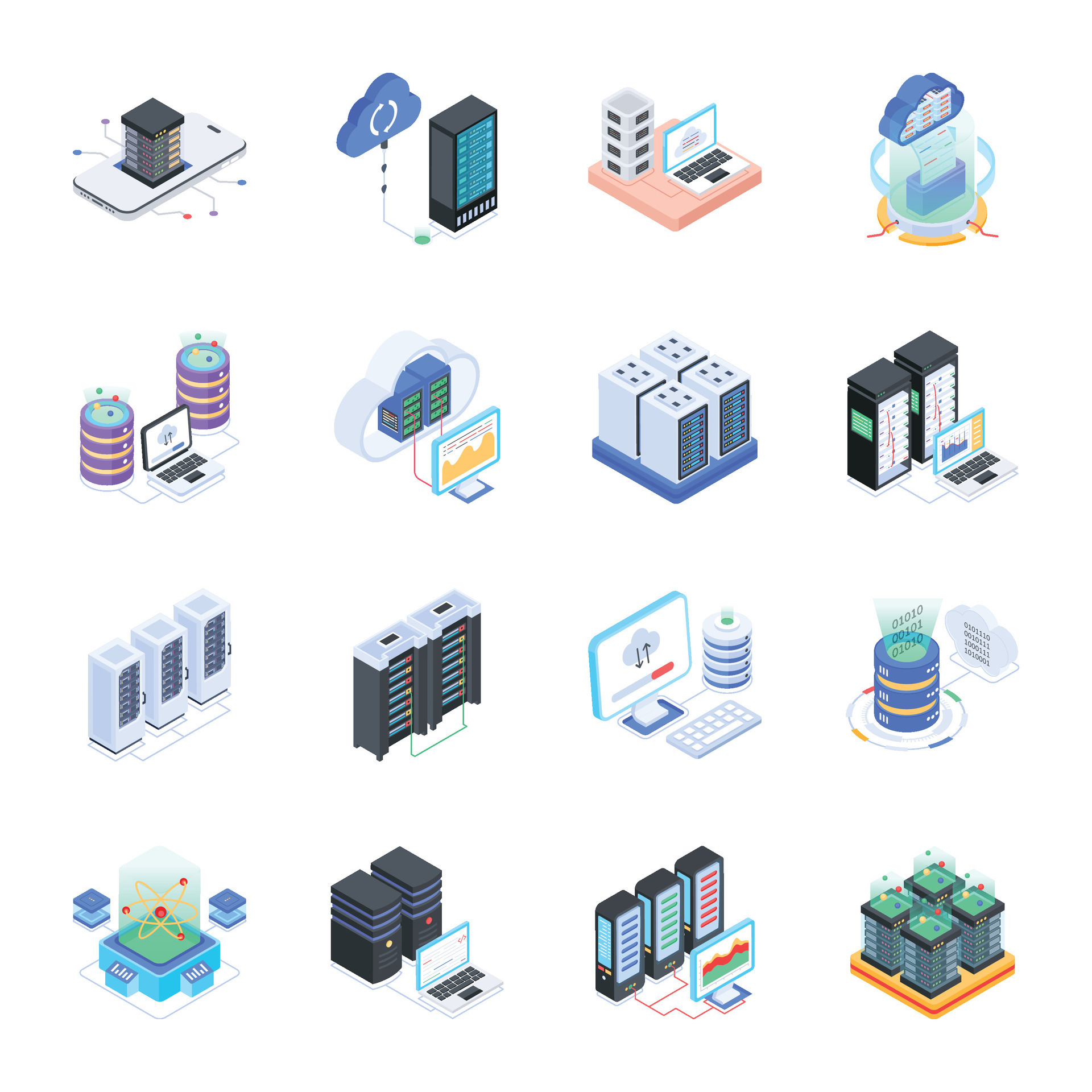 Set of Database Management Isometric Icons 25467048 Vector Art at Vecteezy