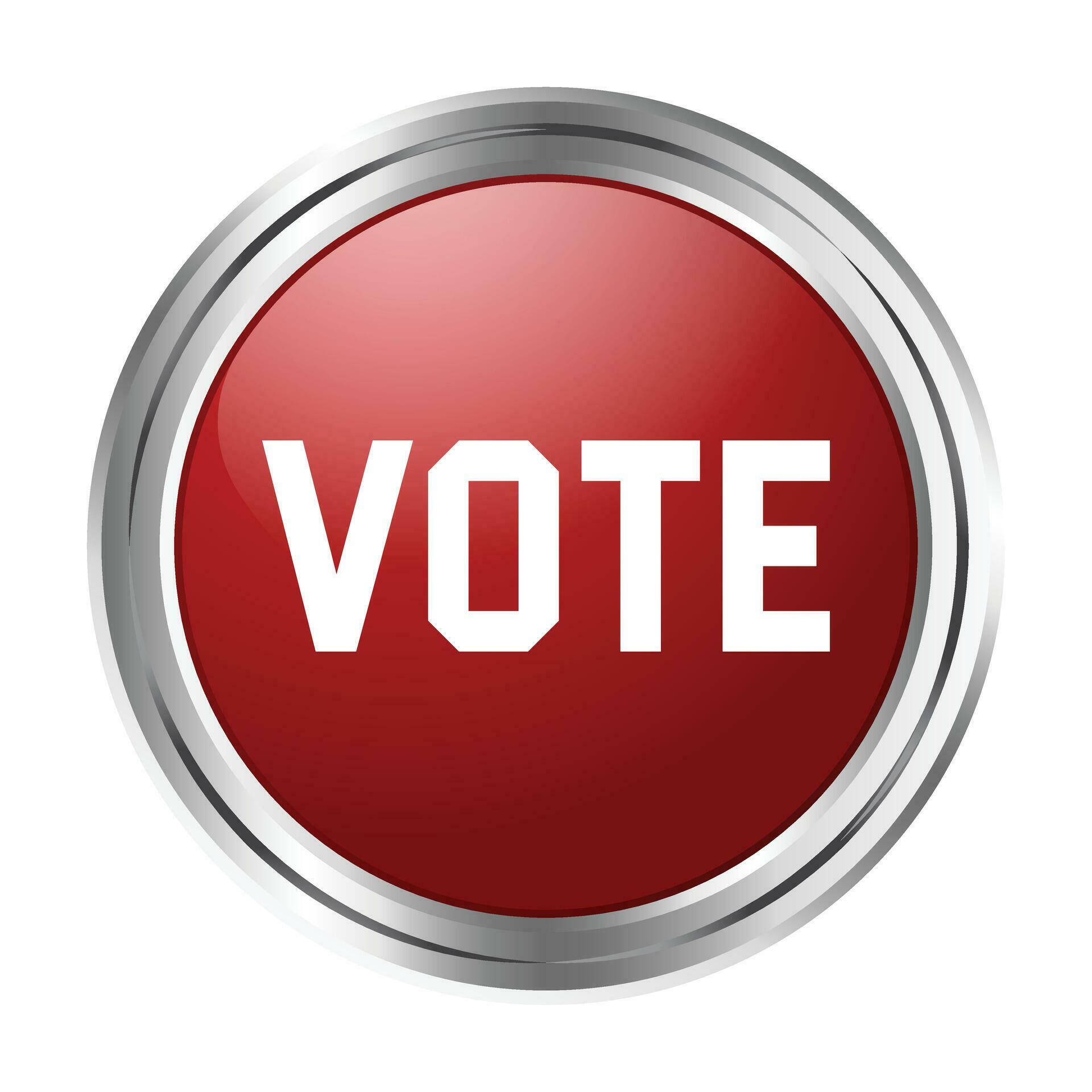 Vote Button Icon, Glossy 3D Realistic Vote Now Button, Voting Badge, Badge, Label, Voting Yes ...