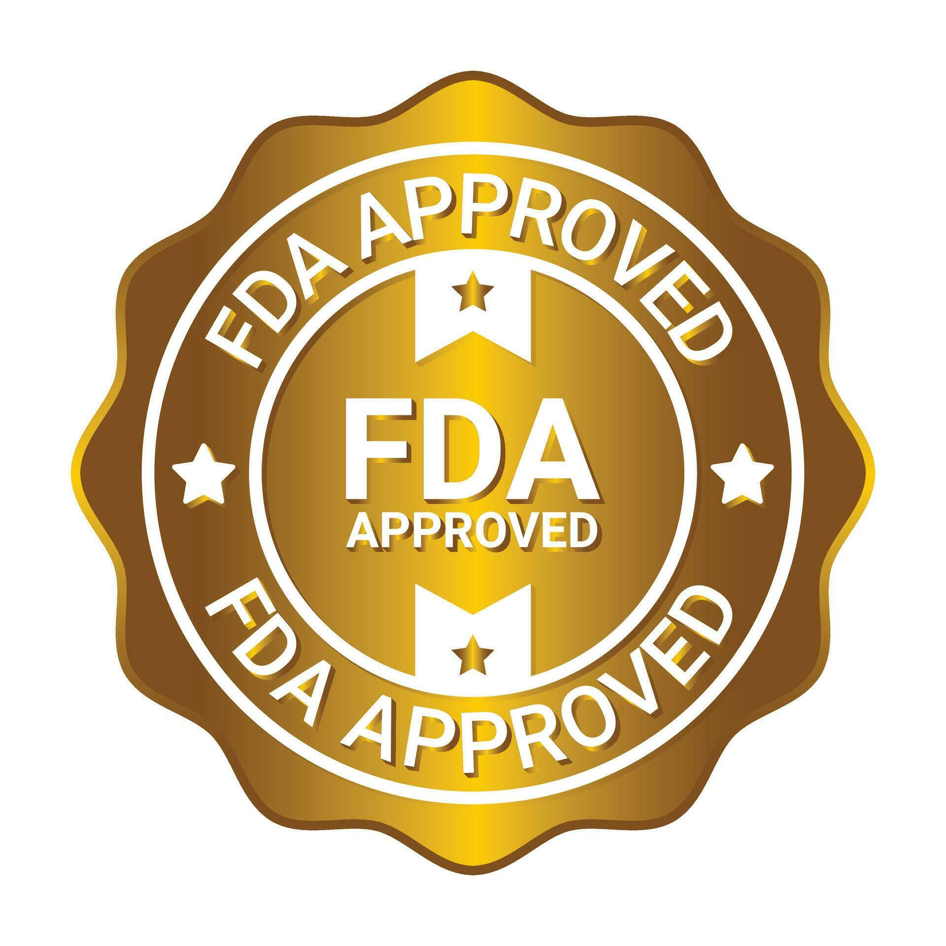 FDA Aprroved Label, Stamp, Badge, Seal, Sticker, Tag, Food And Drug Administration Badge, 3D ...