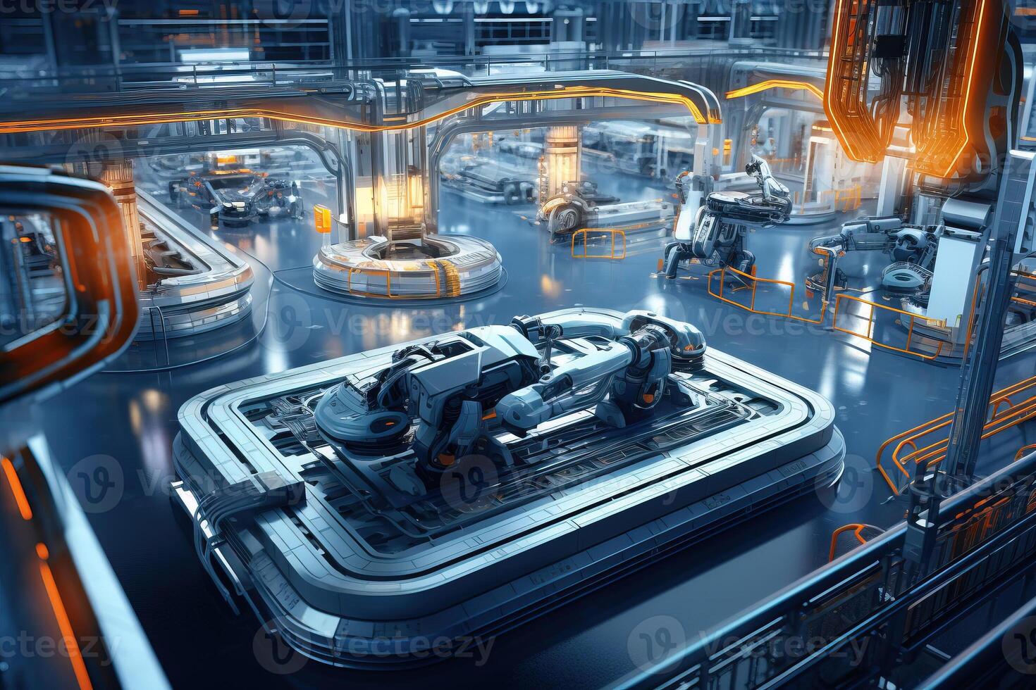 Car Factory 3D Concept Automated Robot Arm Assembly. 25470068 Stock ... Car Factory 3D Concept Automated Robot Arm Assembly. 25470068 Stock ...