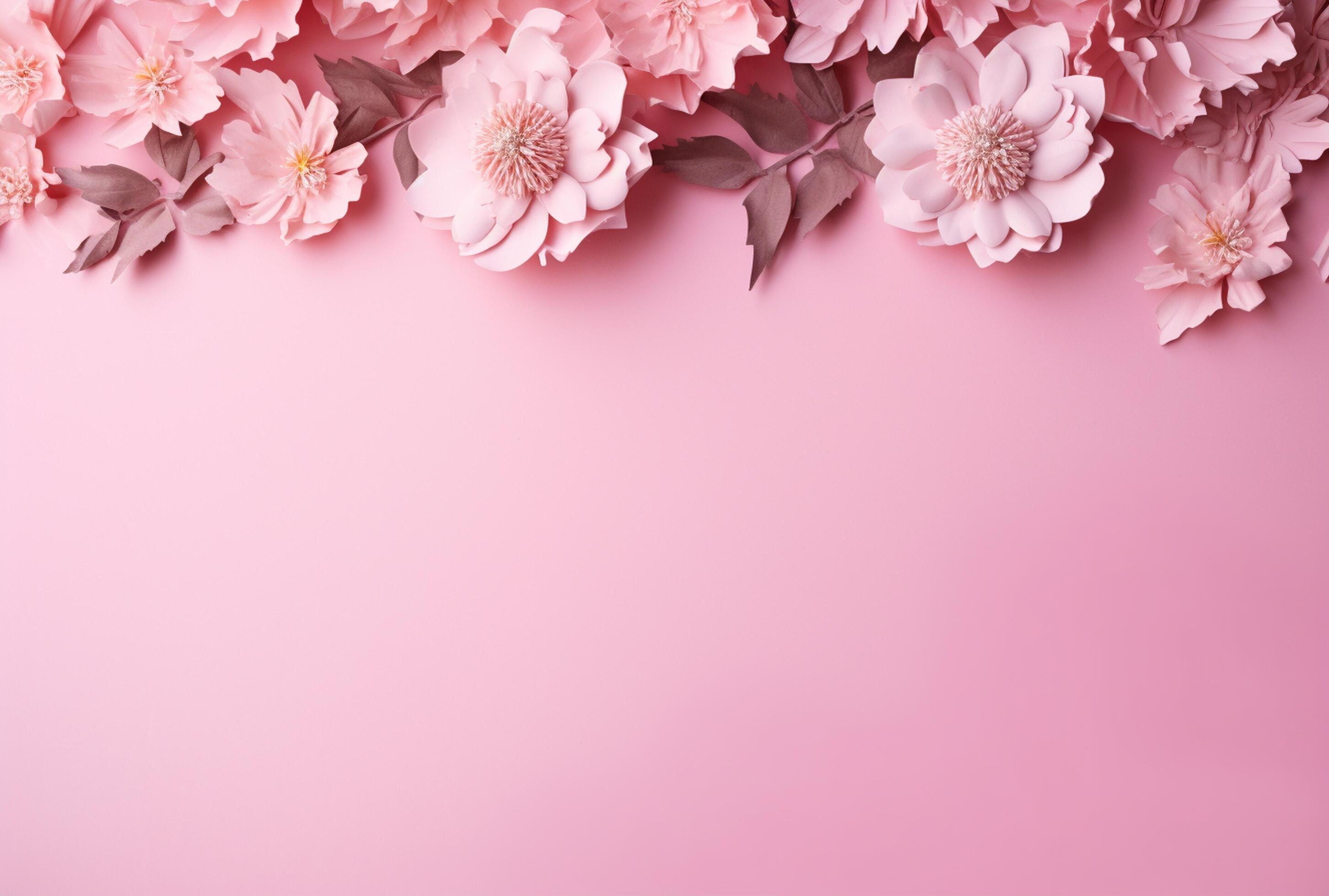 Pink Flower Design Wallpaper
