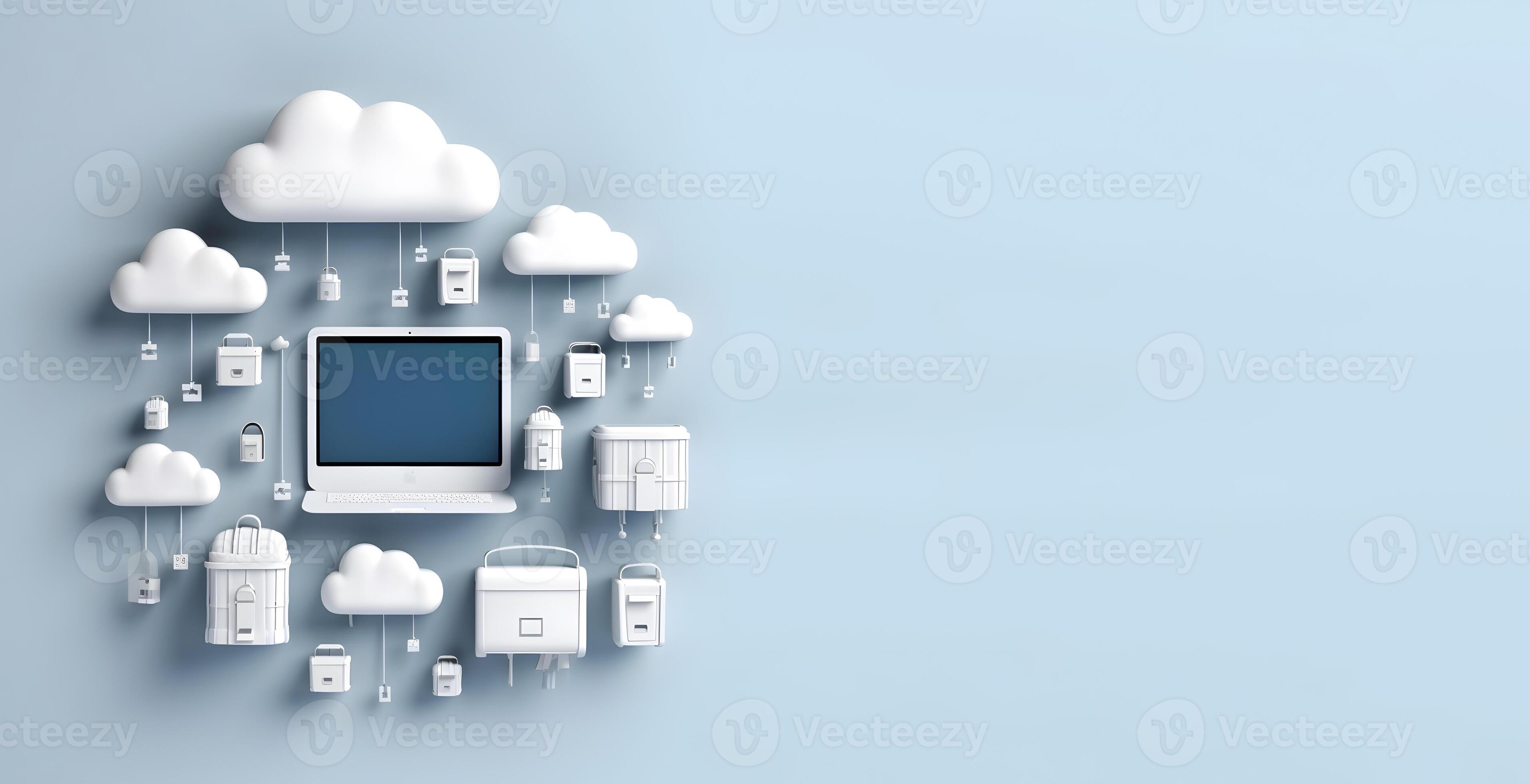 Cloud data storage, database concept illustration. 25481408 Stock Photo ...