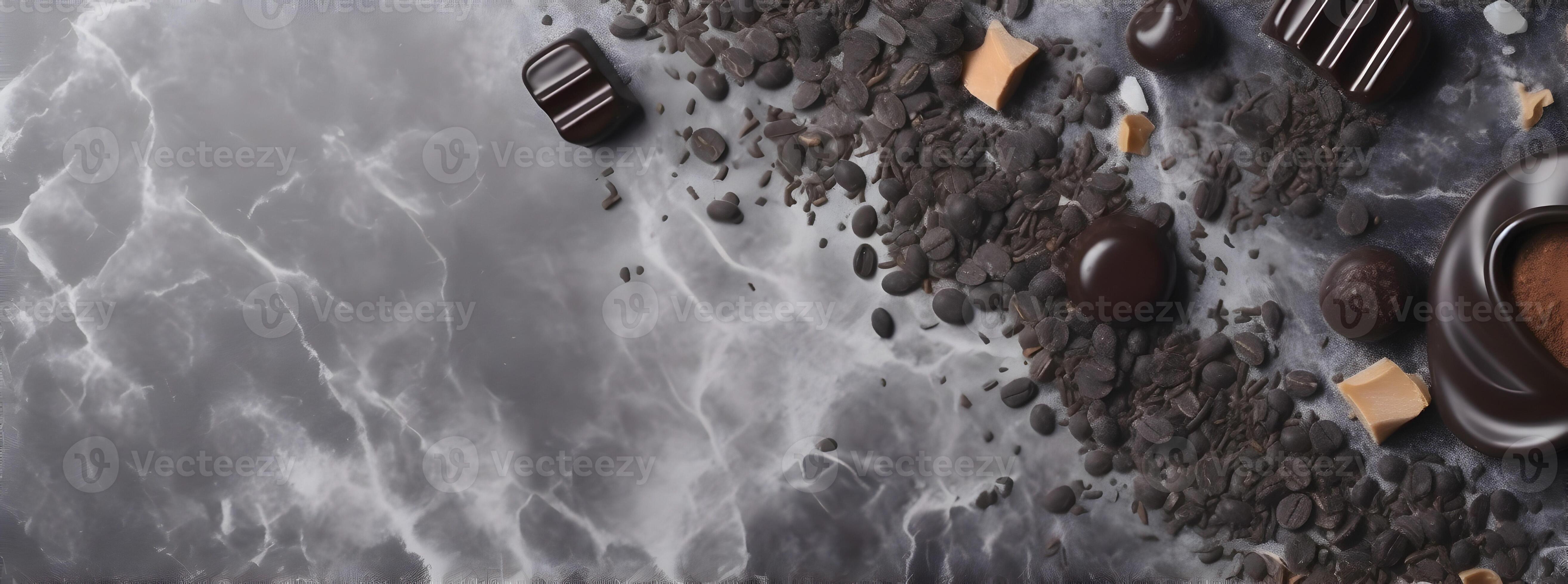 Various types of chocolate. Background with copy space. 25481538 Stock ...