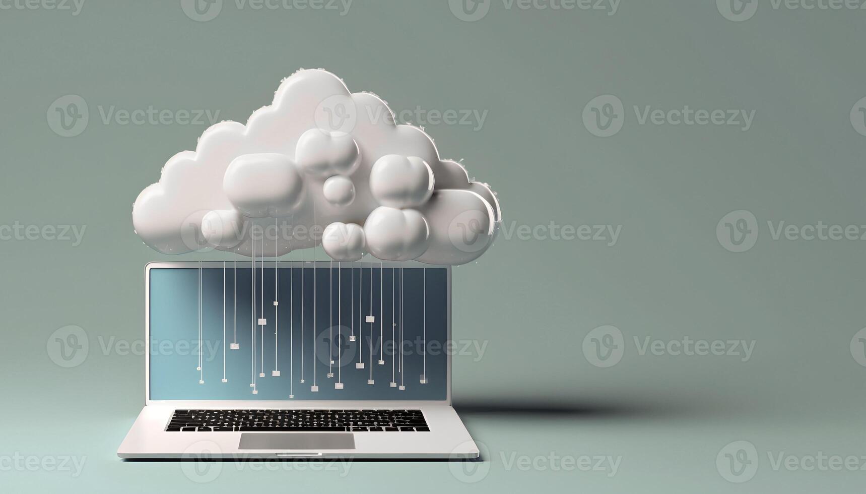 Cloud data storage, database concept illustration. 25481589 Stock Photo ...
