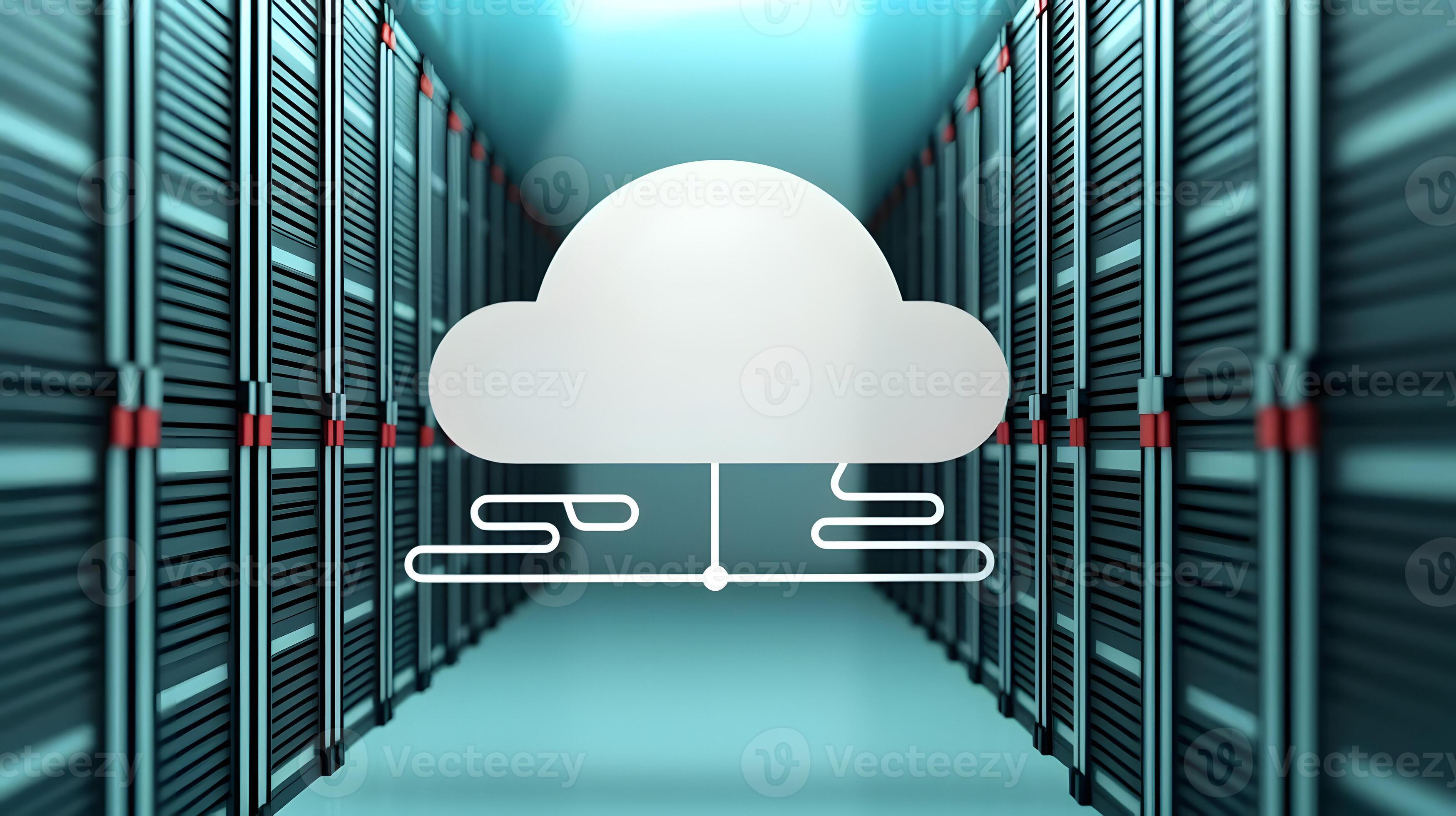 Cloud data storage, database concept. 25481654 Stock Photo at Vecteezy