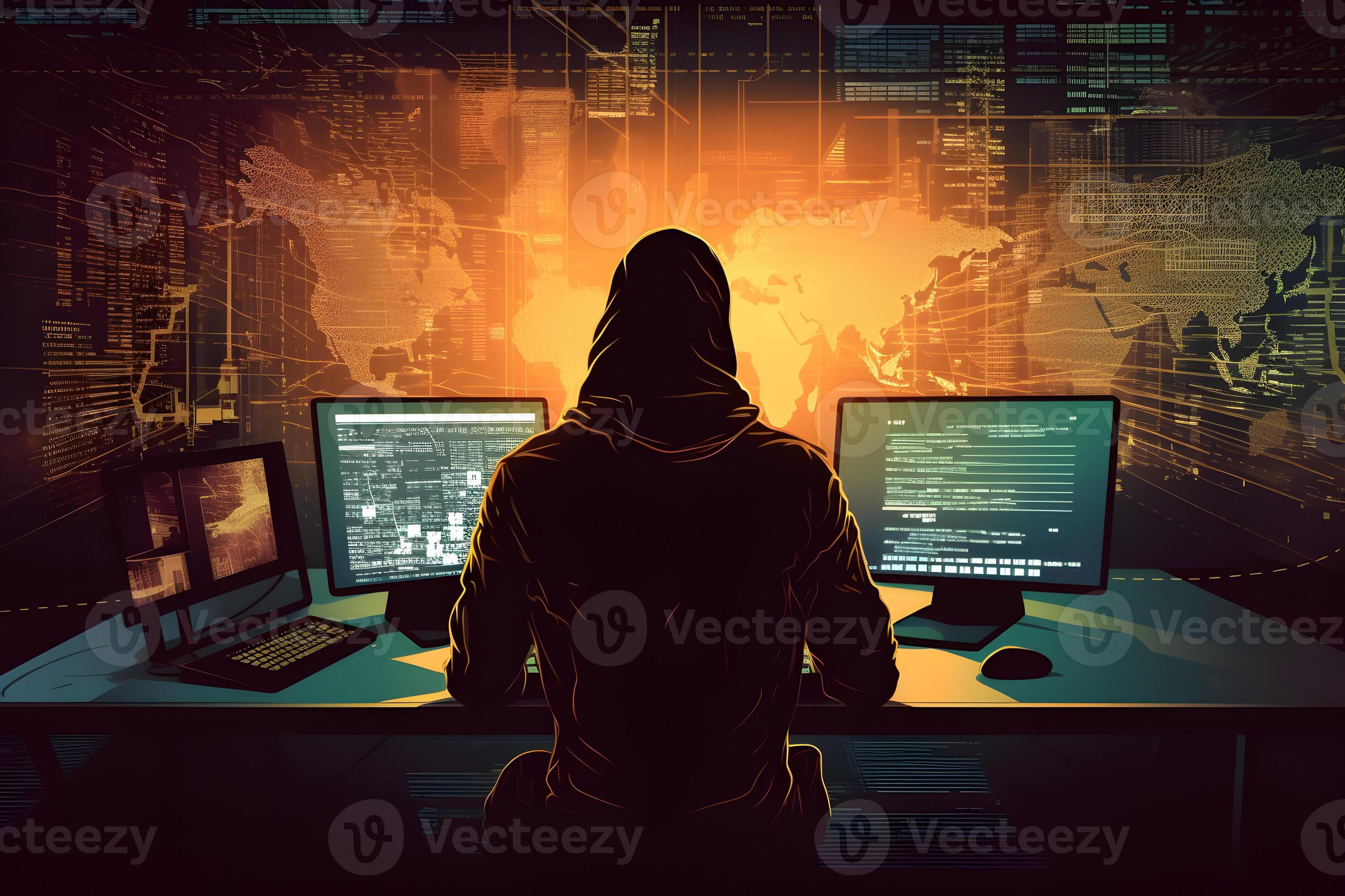 Anonymous Hacker Concept Of Dark Web Cybercrime Cyberattack Etc